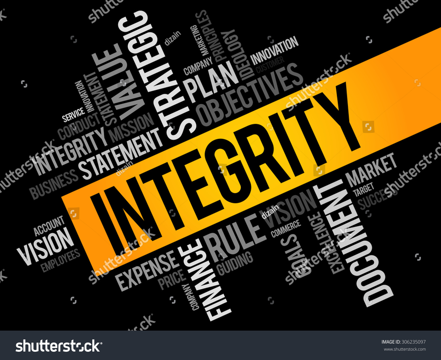 Integrity Word Cloud Business Concept: vector de stock (libre de ...