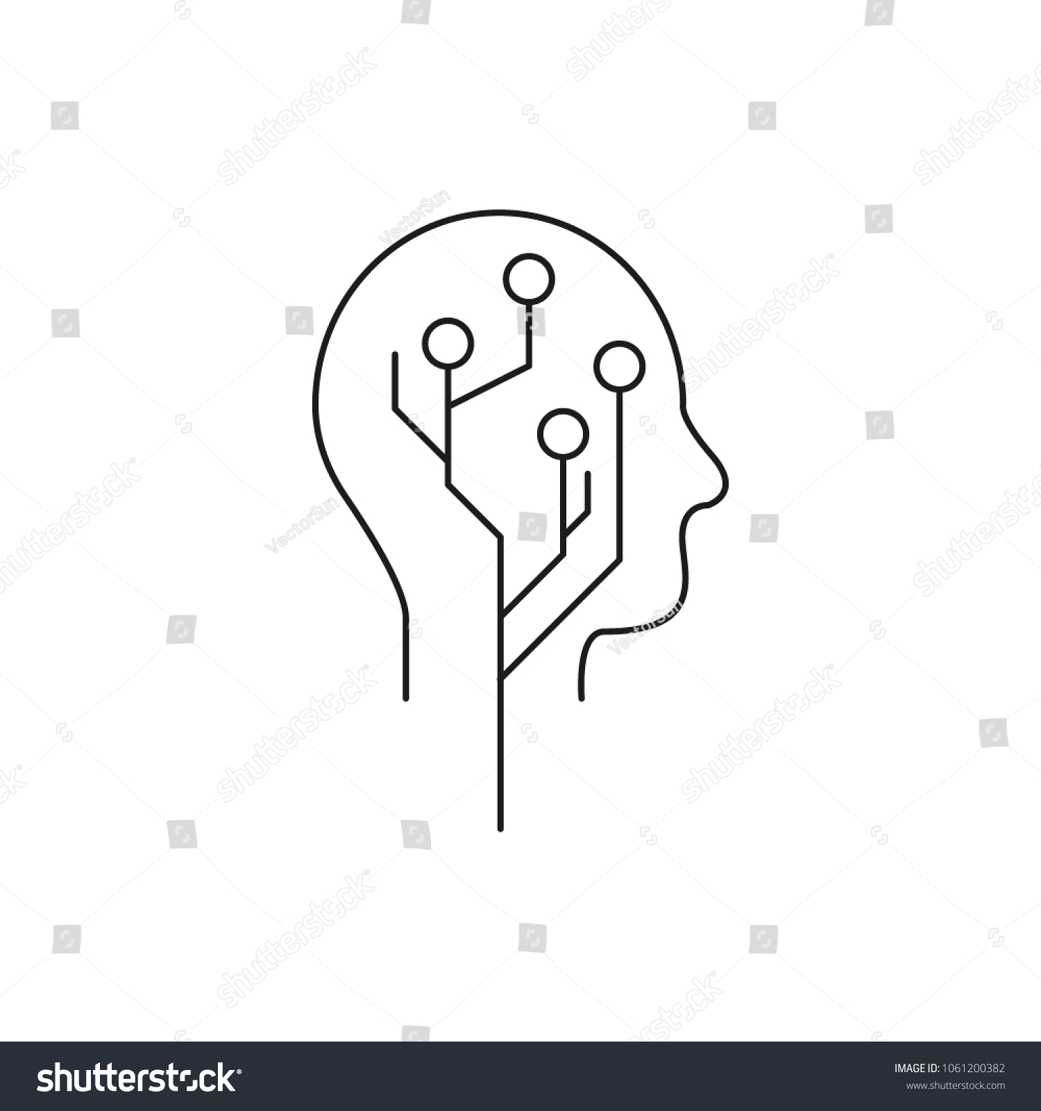 Inteligent Data Icon Outline Inteligent Data Stock Vector (Royalty Free ...