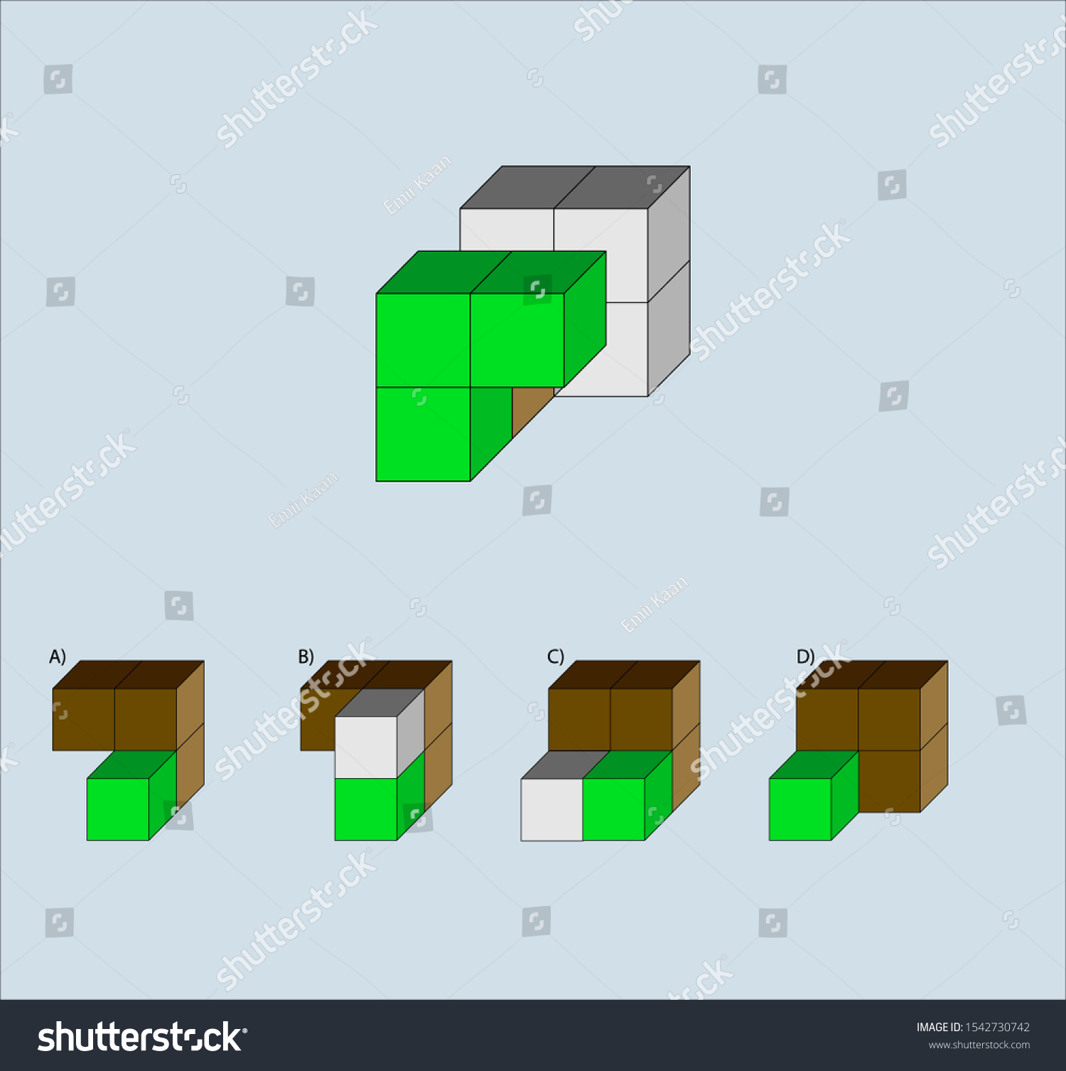 Intelligence Question Cube Completion Test Iq: vector de stock (libre ...