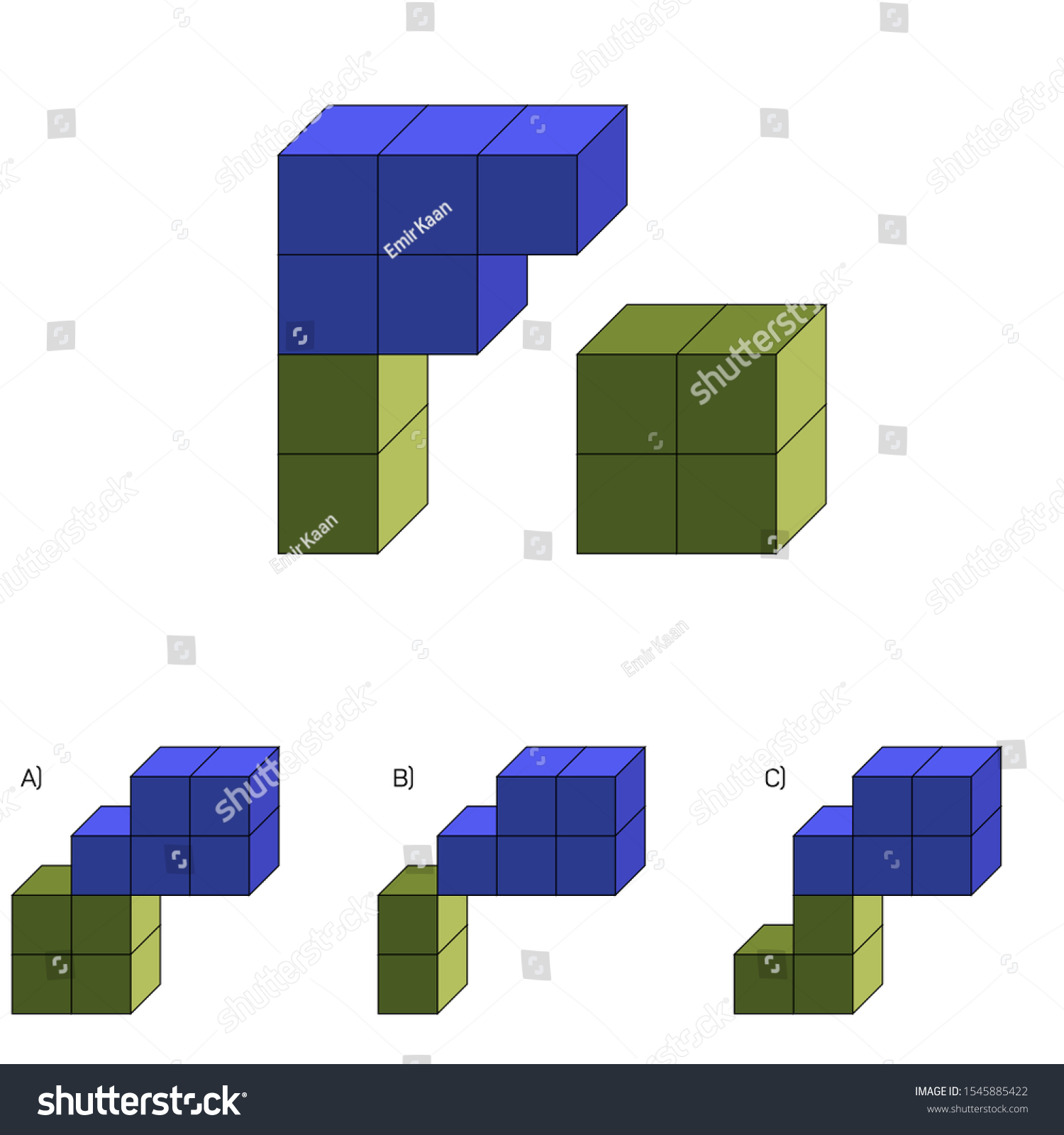 Vektor Stok Intelligence Question Cube Completion Test Iq (Tanpa ...