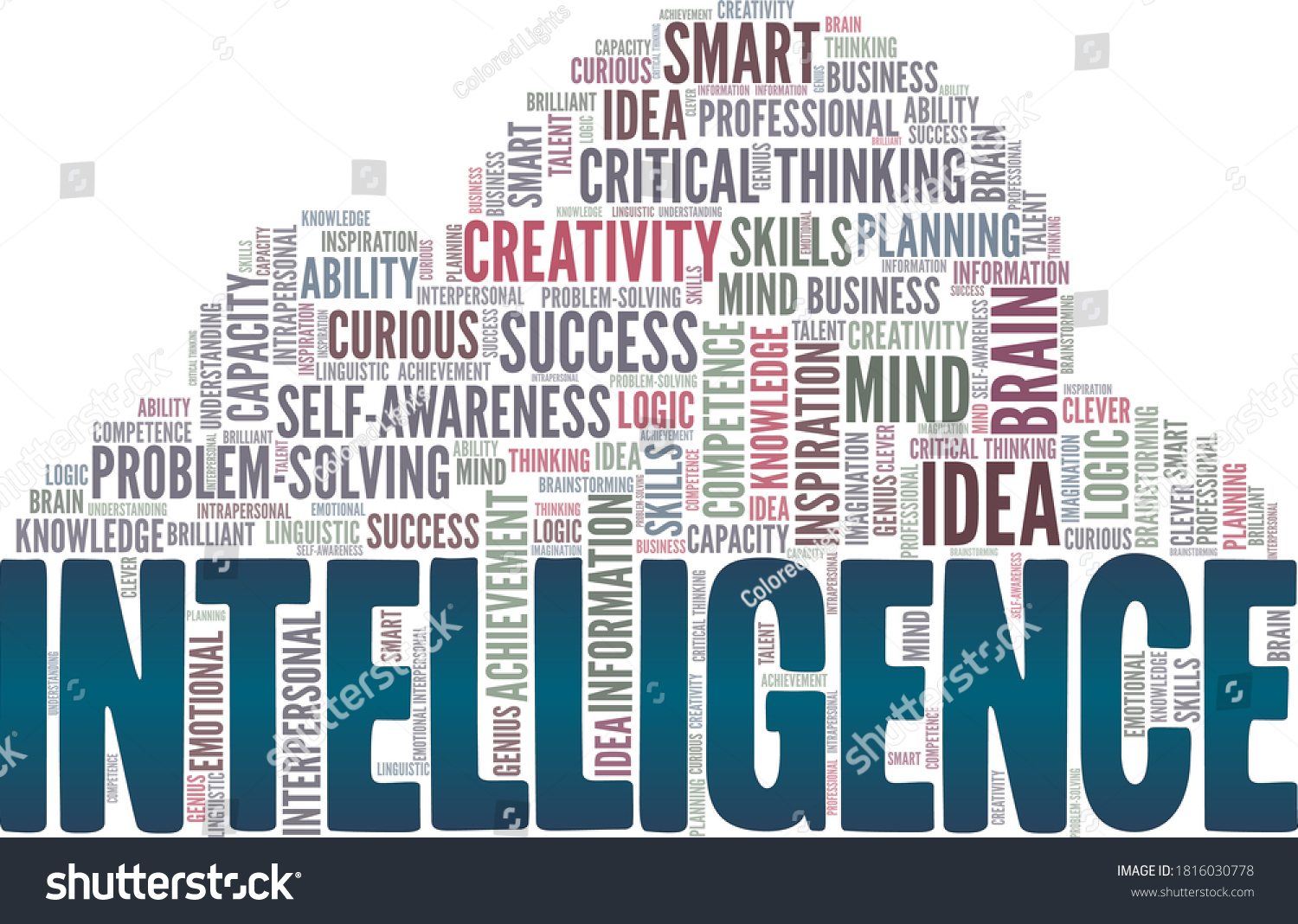 Intelligence Vector Illustration Word Cloud Isolated Stock Vector ...