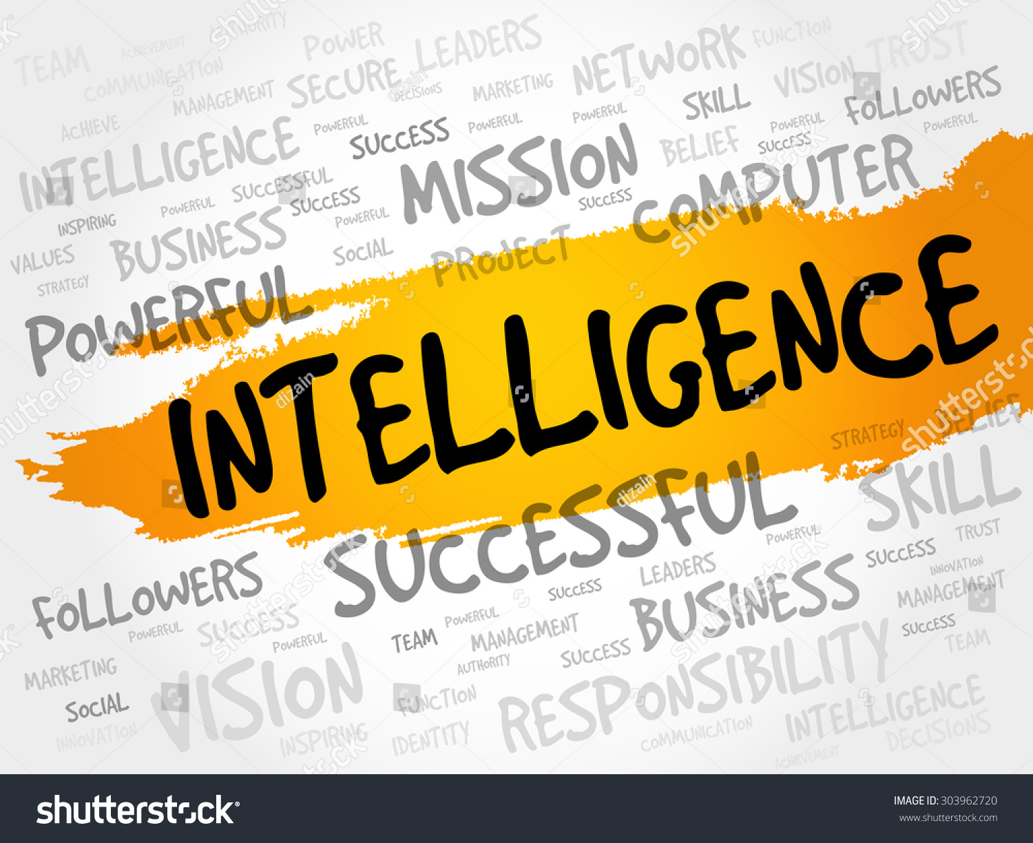 Intelligence Word Cloud Business Concept Stock Vector (Royalty Free ...