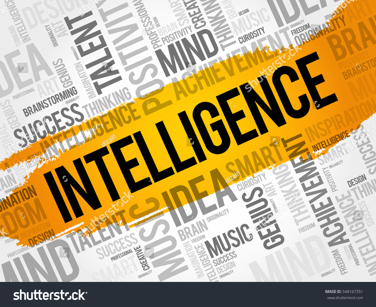 Intelligence Word Cloud Collage Creative Business Stock Vector (Royalty ...