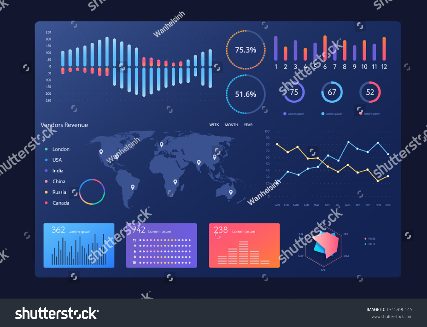 Intelligent Technology Hud Vector Interface Network Stock Vector ...