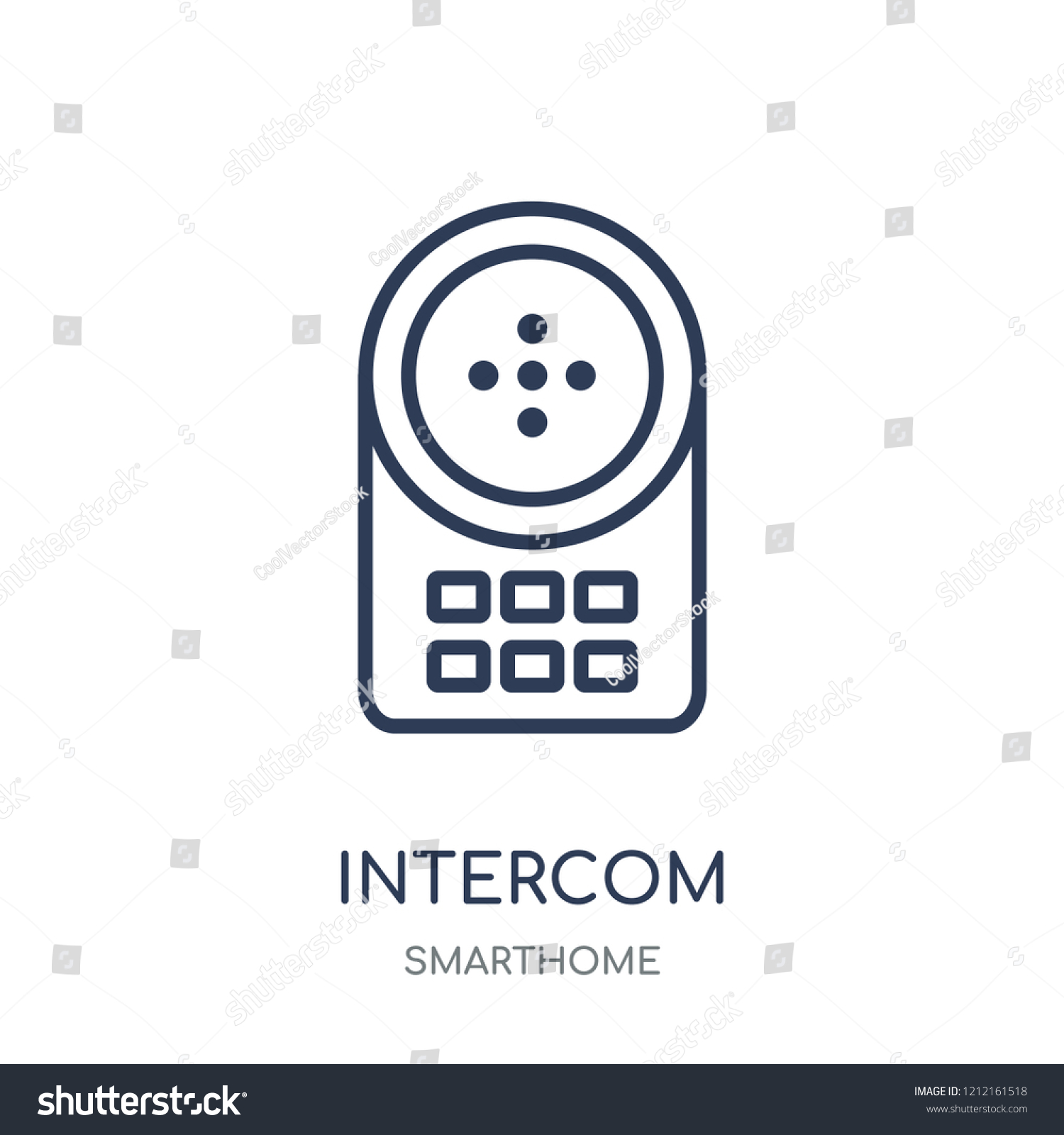 Intercom Icon Intercom Linear Symbol Design Stock Vector (Royalty Free ...