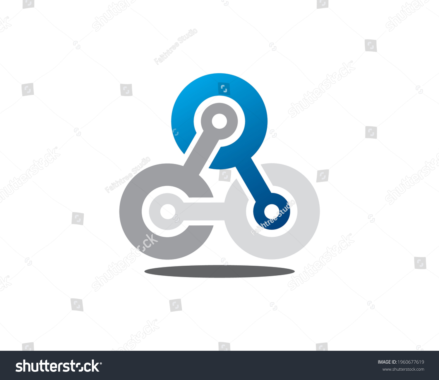 Interconnected Cog Showing Cooperation Teamwork Coalition Stock Vector ...