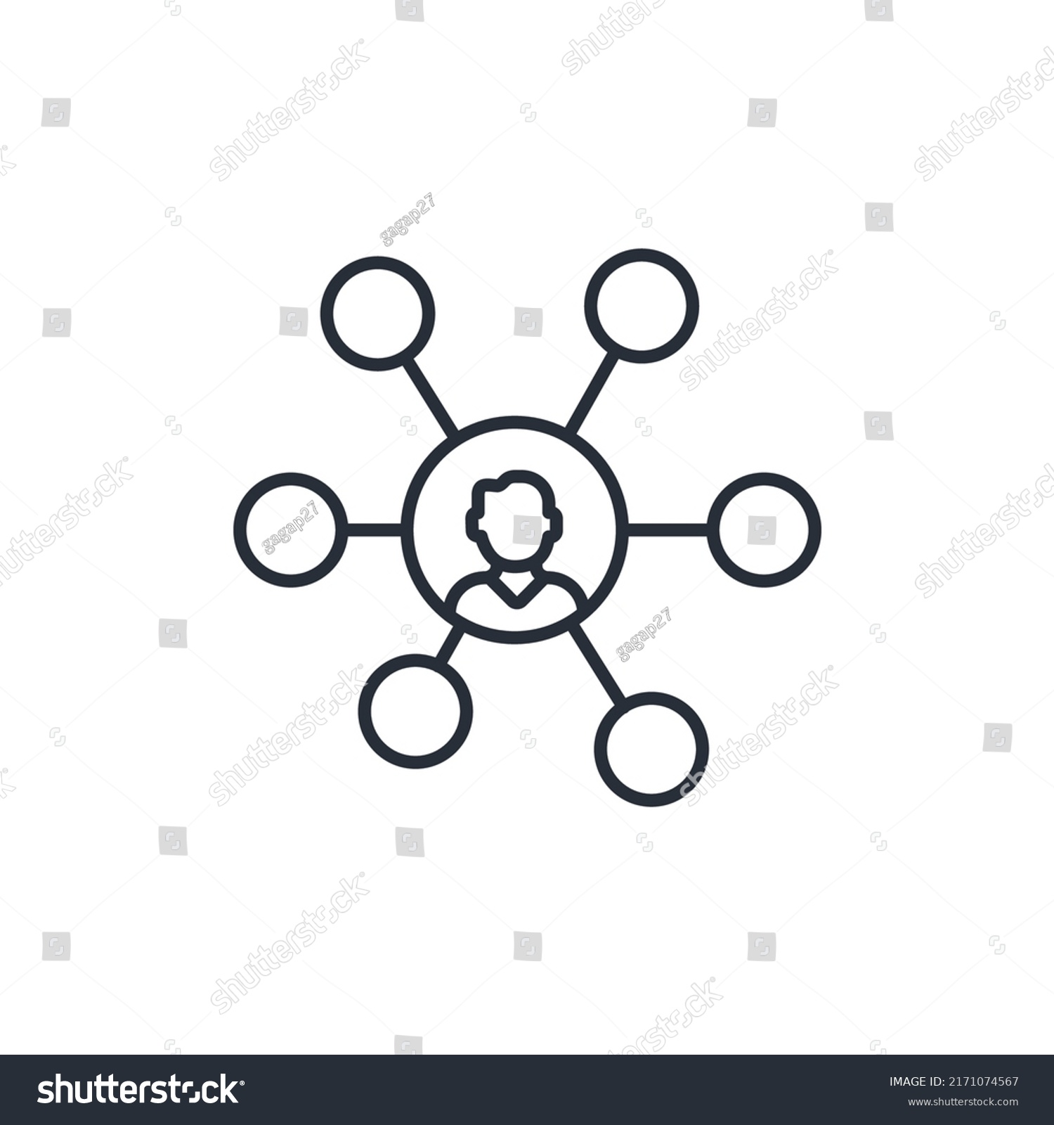 Interconnected Icons Symbol Vector Elements Infographic Stock Vector ...