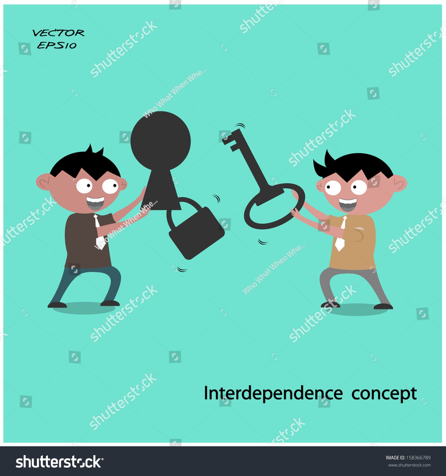 Interdependence Concept Business Concepts Vector Illustration: เวกเตอร์ ...