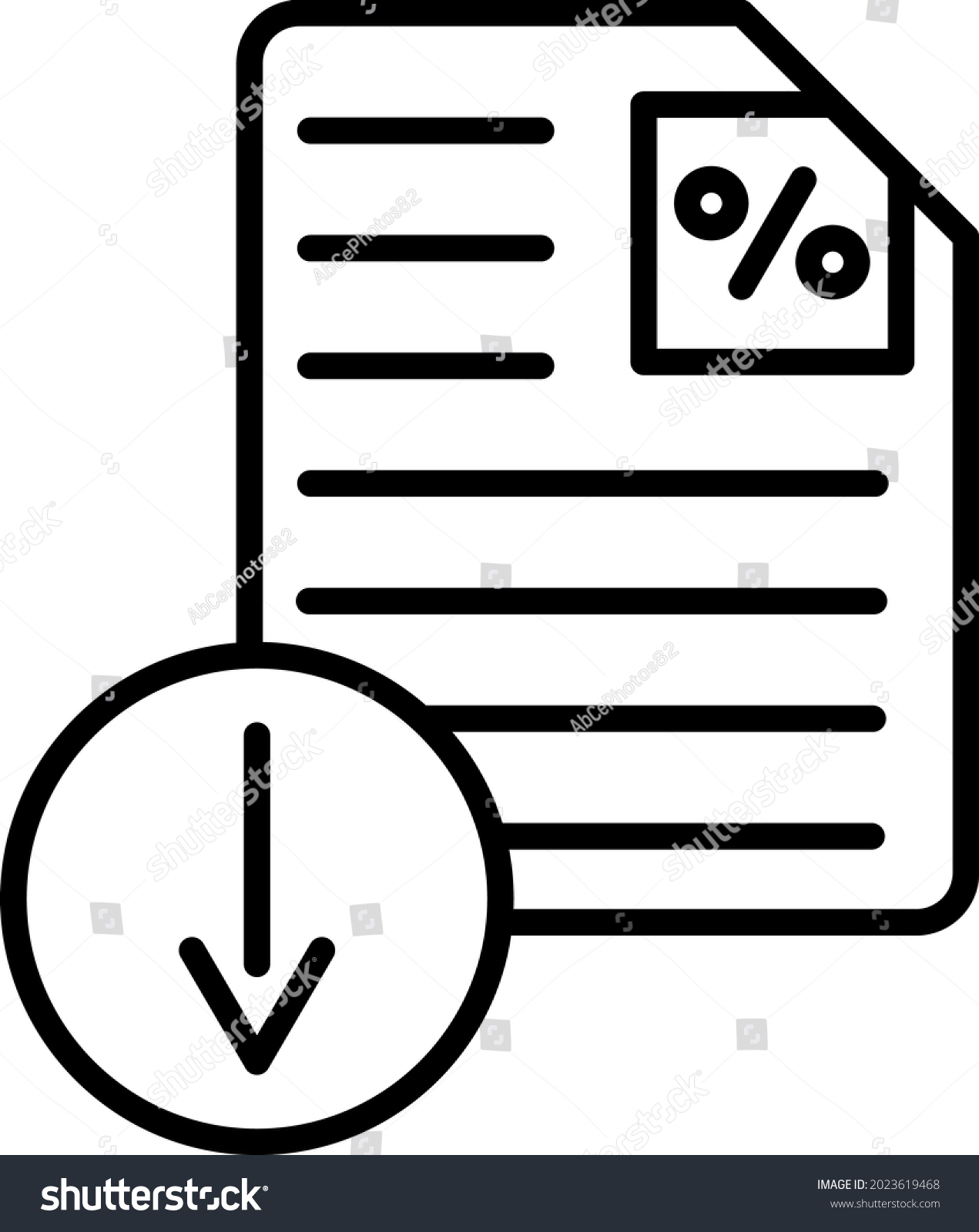 Interest Rate Vector Line Icon Design Stock Vector (Royalty Free ...