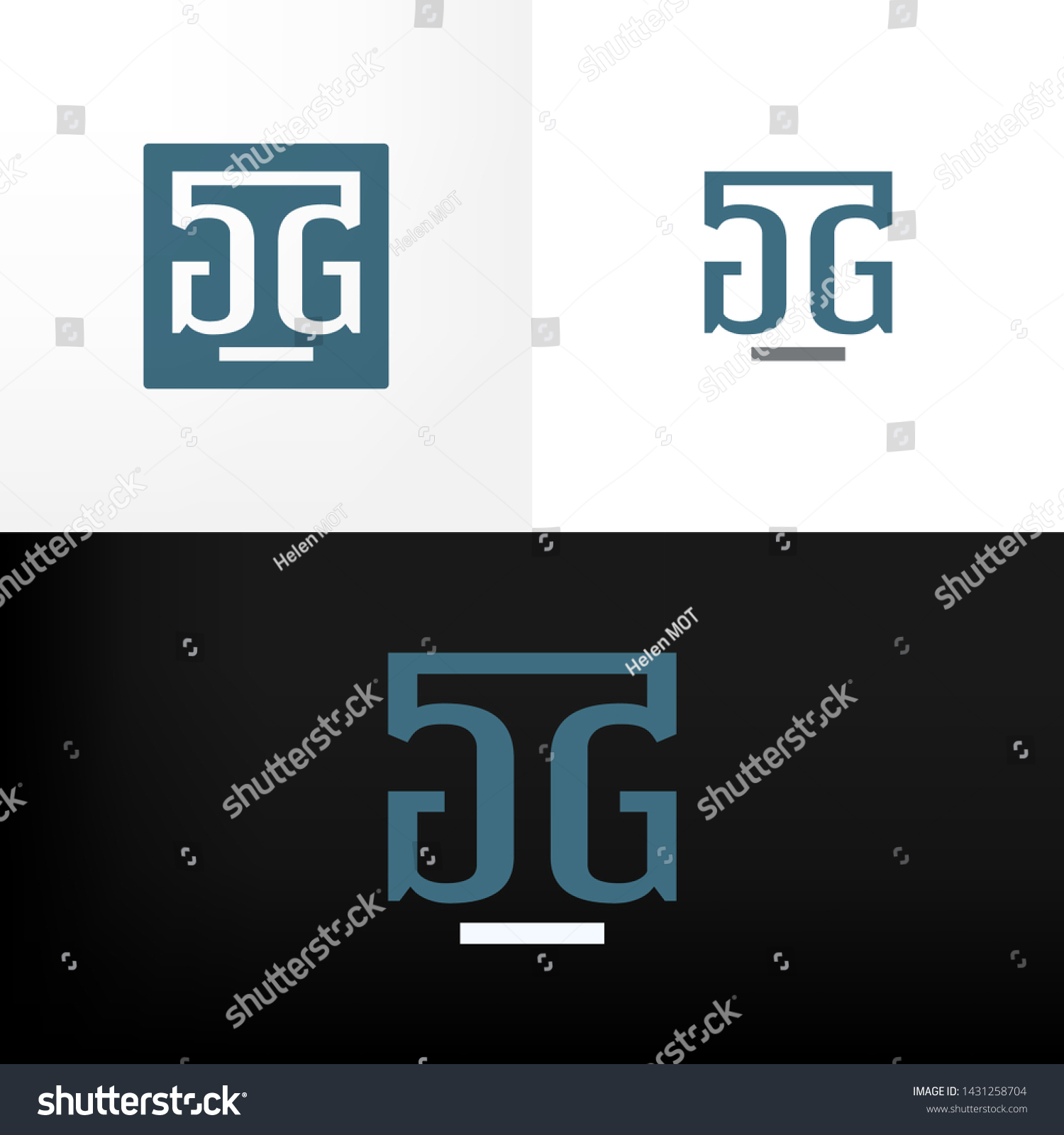 Interesting Monogram Logo Design Vector Image Stock Vector (Royalty ...