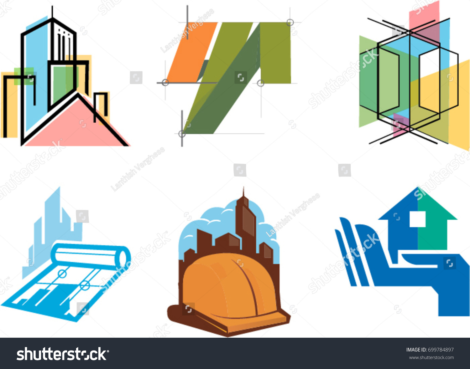 Interior Industrial Logos Stock Vector (Royalty Free) 699784897