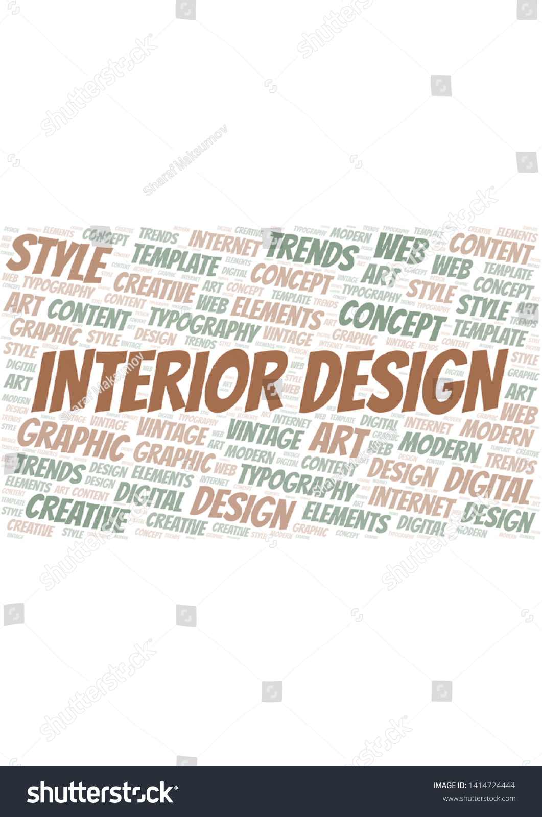 Interior Design Word Cloud Wordcloud Made Stock Vector (Royalty Free ...