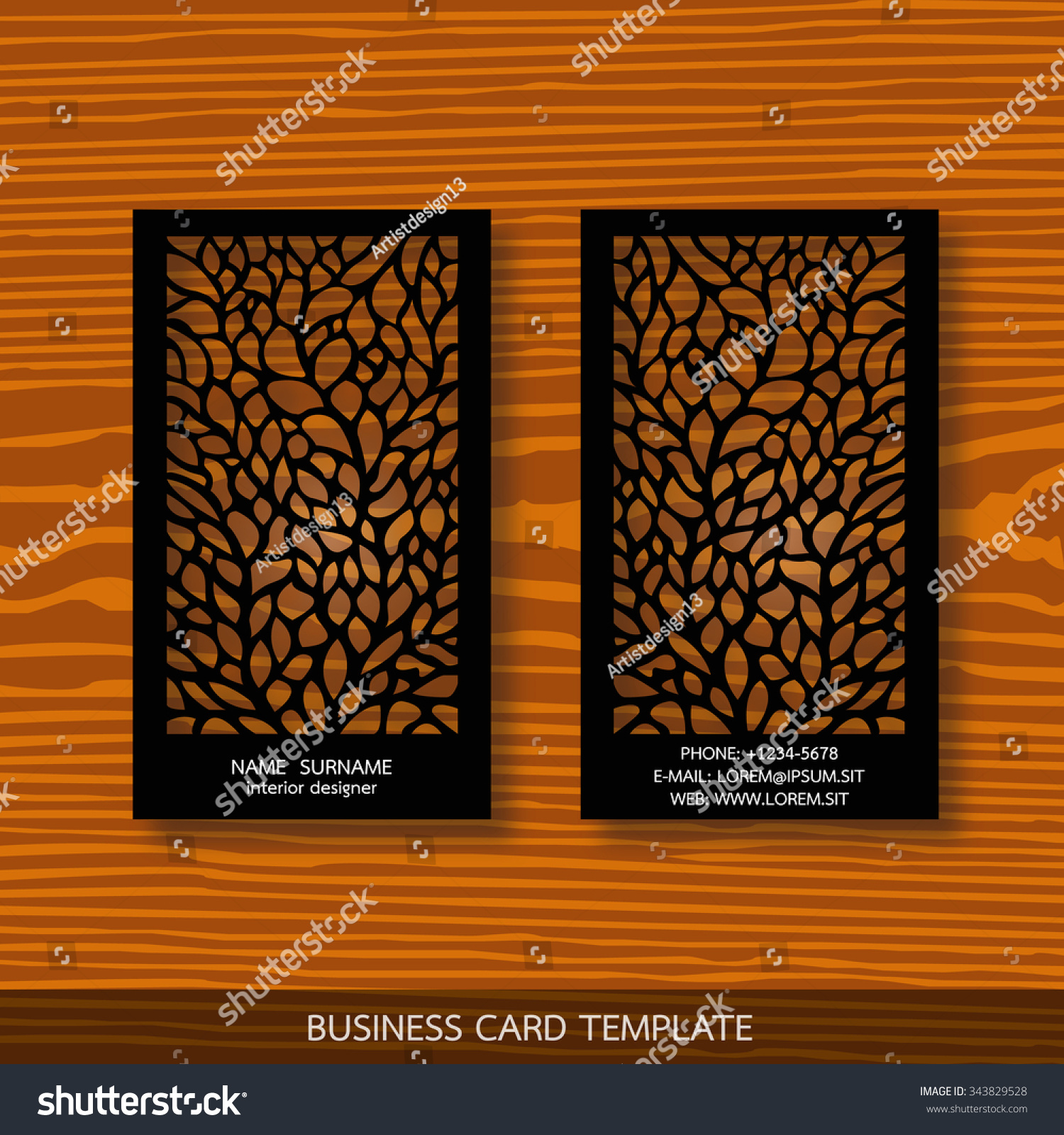 Interior Designer Card Template Stock Vector (Royalty Free) 343829528