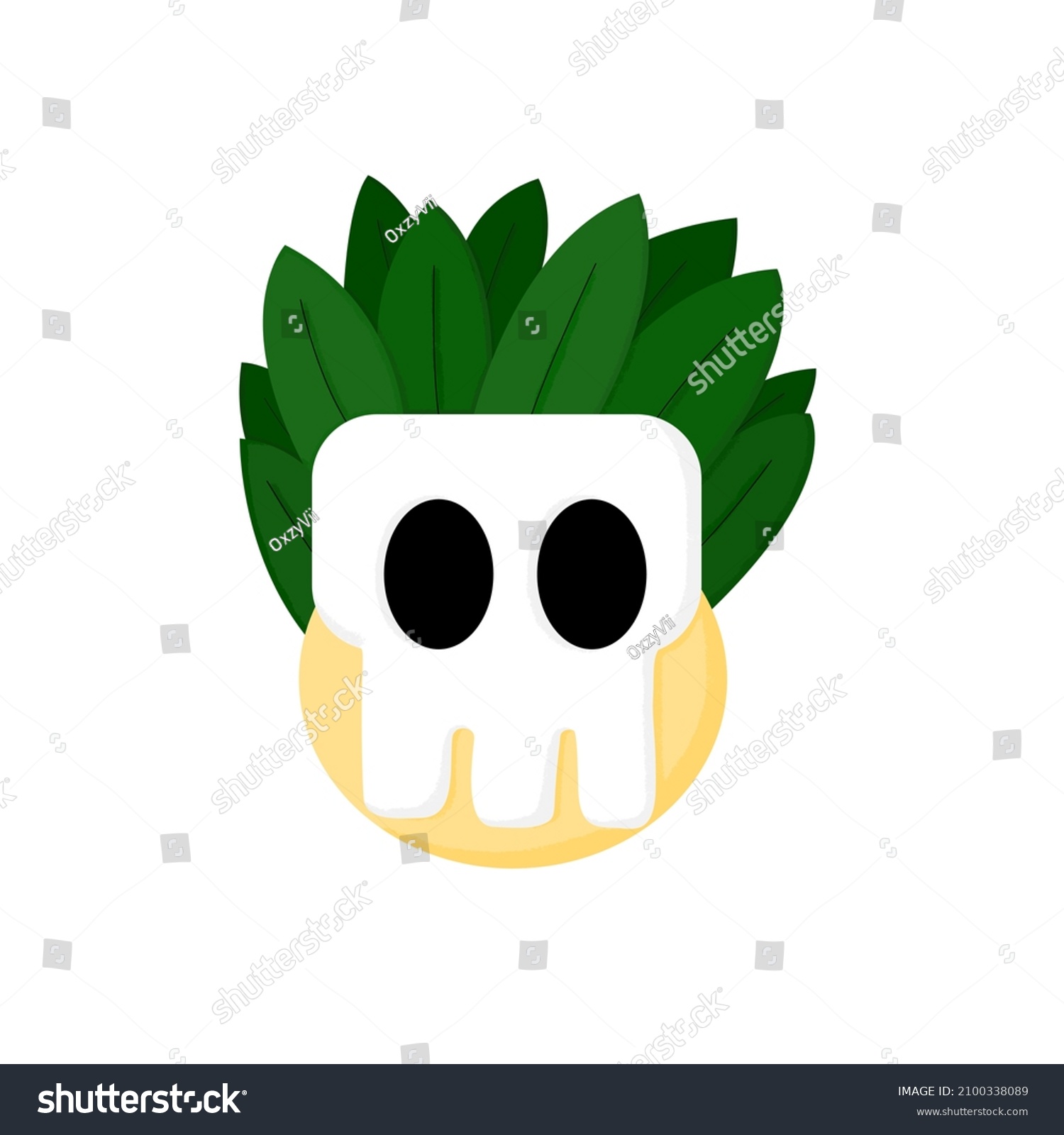 Interior Tribe Skull Mask 002 Stock Vector (Royalty Free) 2100338089
