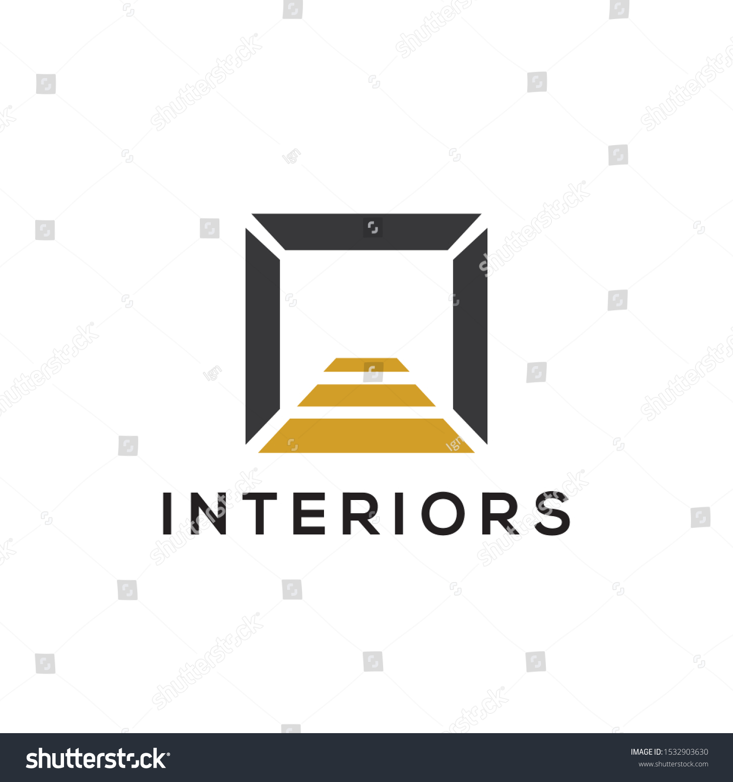 Interiors Vector Logo Geometric Emblem Stock Vector (Royalty Free ...