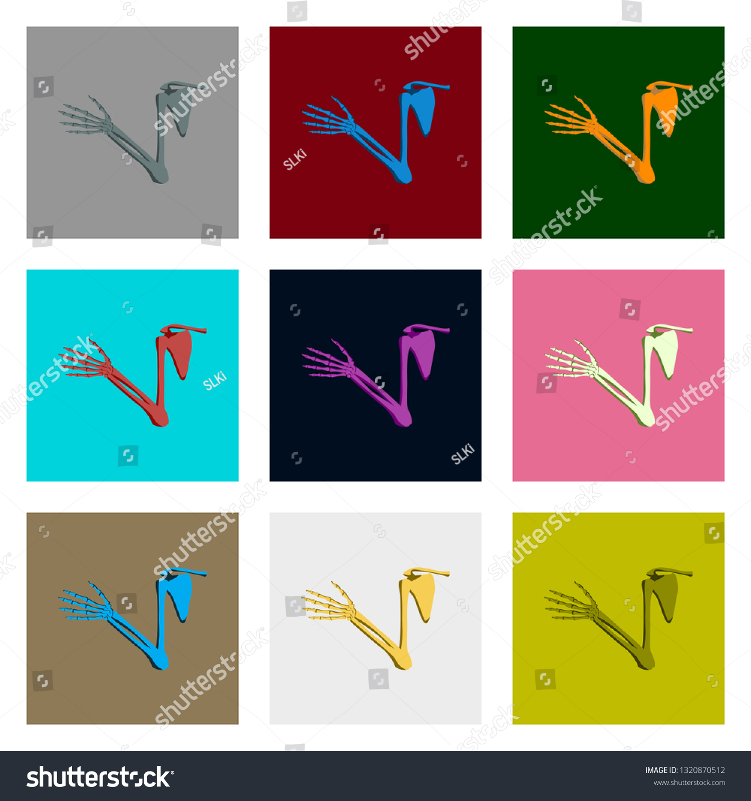 Internal Human Organs Icons Set Flat Stock Vector Royalty Free