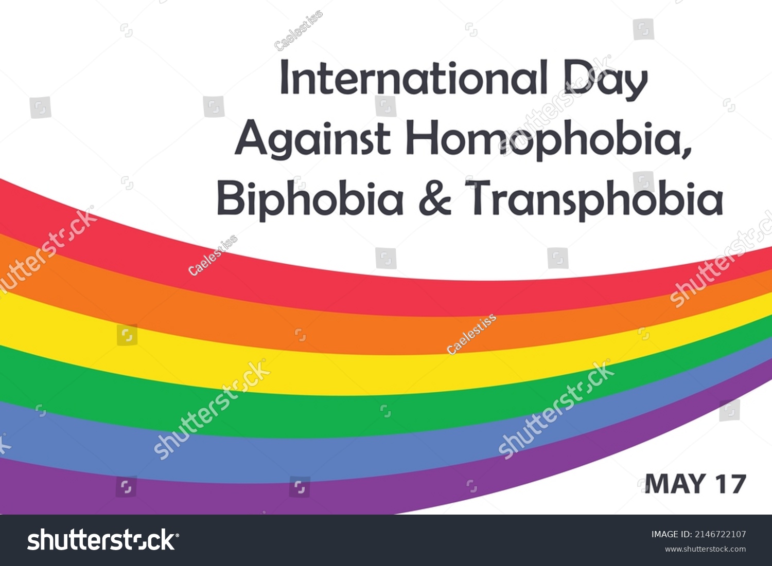 International Day Against Homophobia Biphobia Transphobia Stock Vector