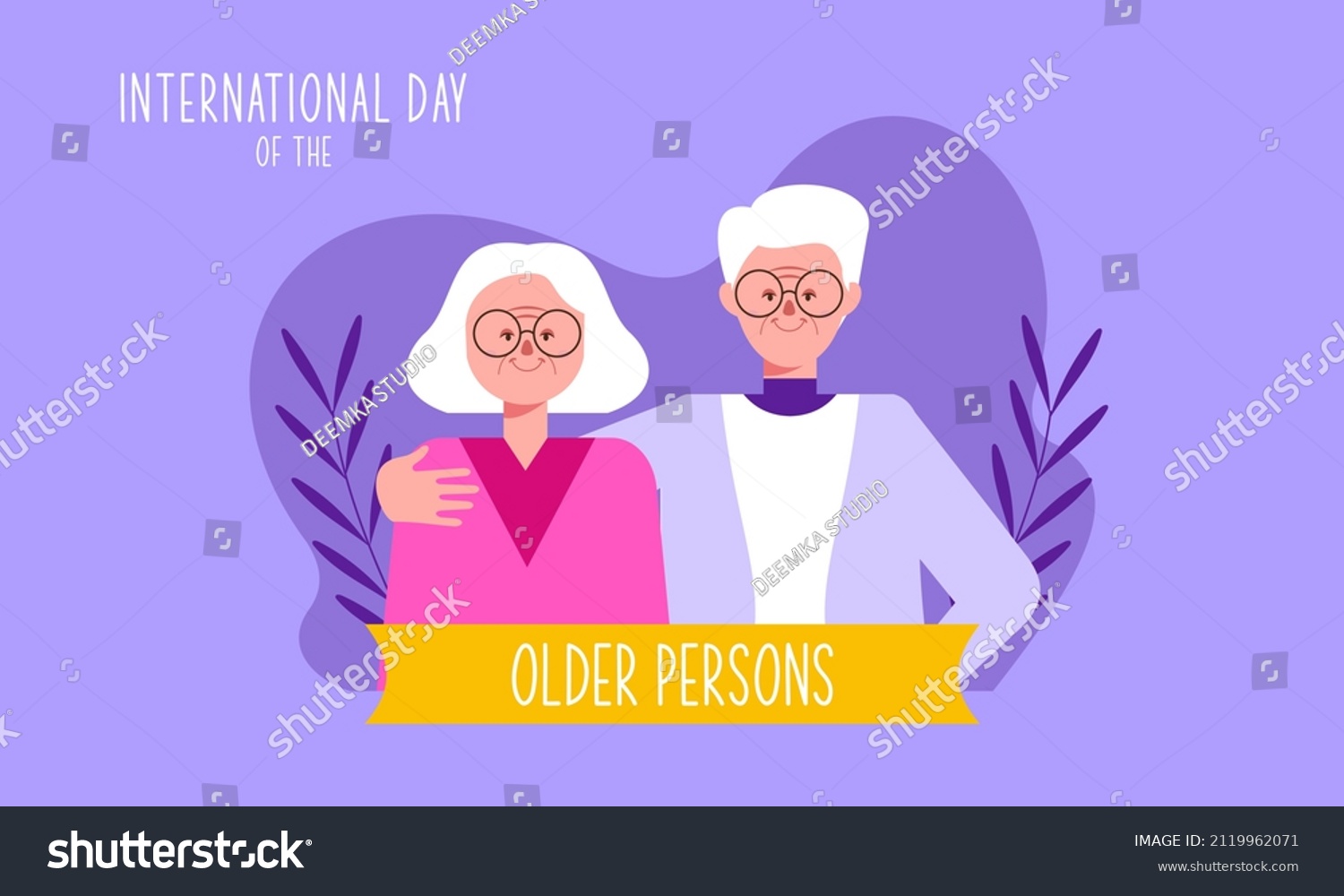 International Day Older Persons Elderly Background Stock Vector ... International Day Older Persons Elderly Background Stock Vector ...