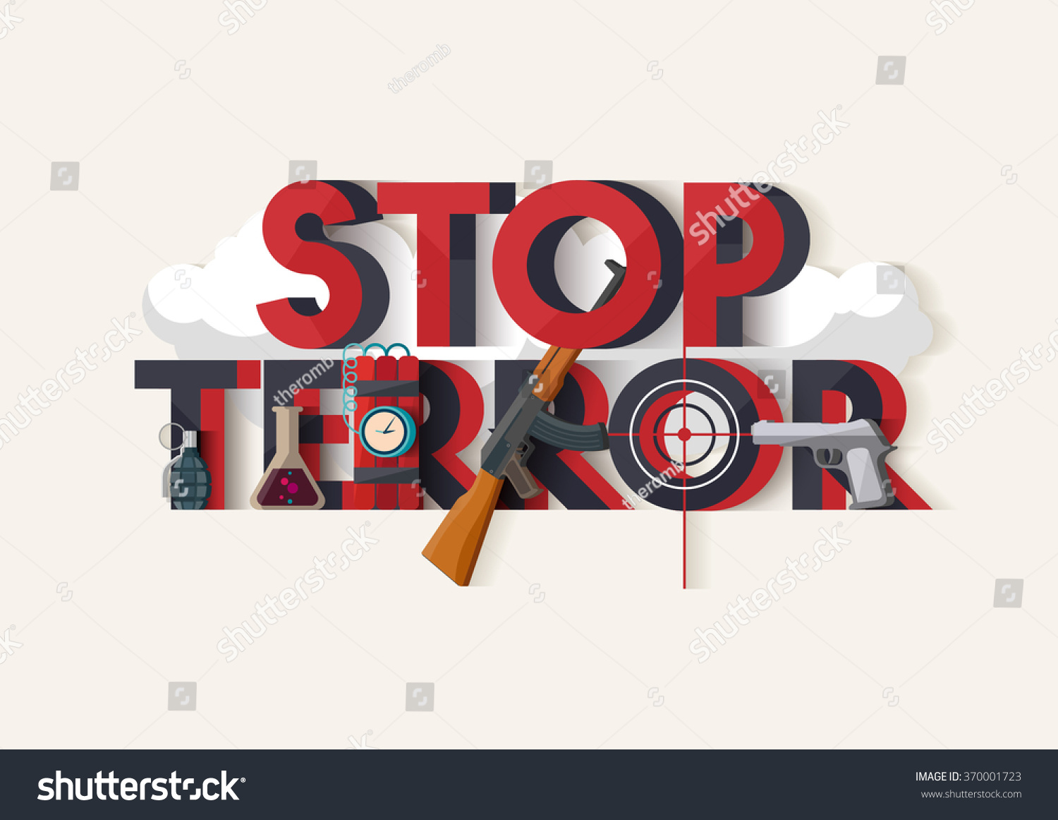 International Terrorism Typographic Poster Stock Vector (Royalty Free ...