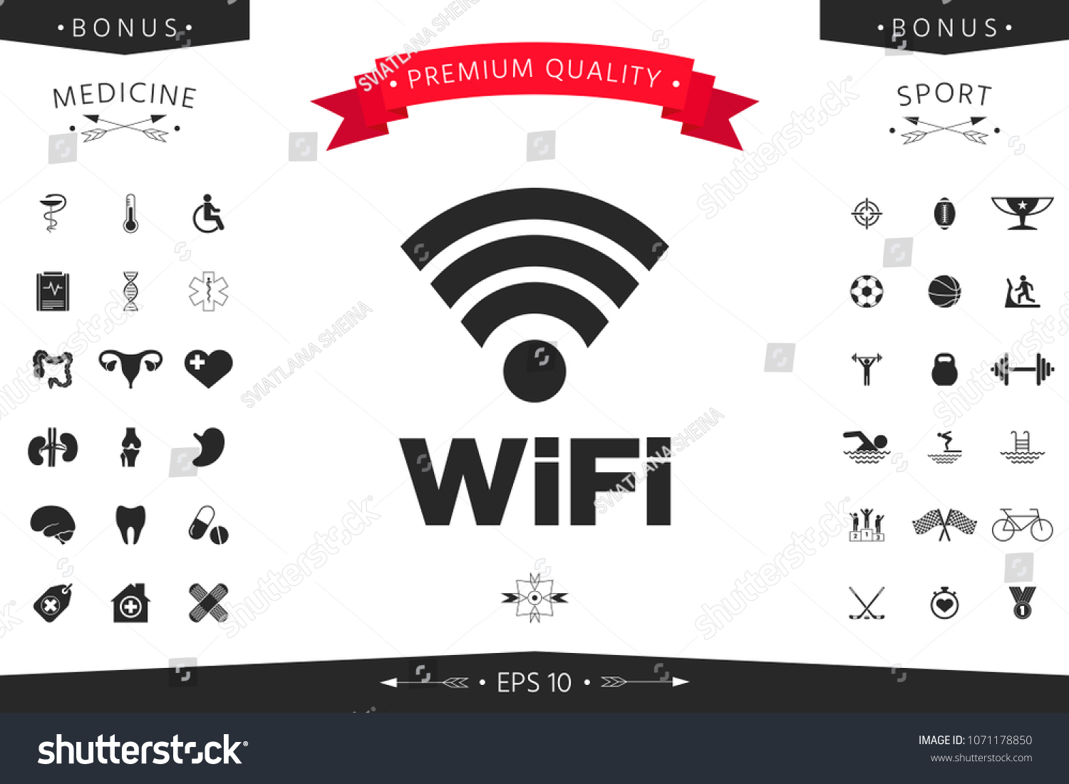 Internet Connection Symbol Icon Stock Vector (Royalty Free) 1071178850 ...
