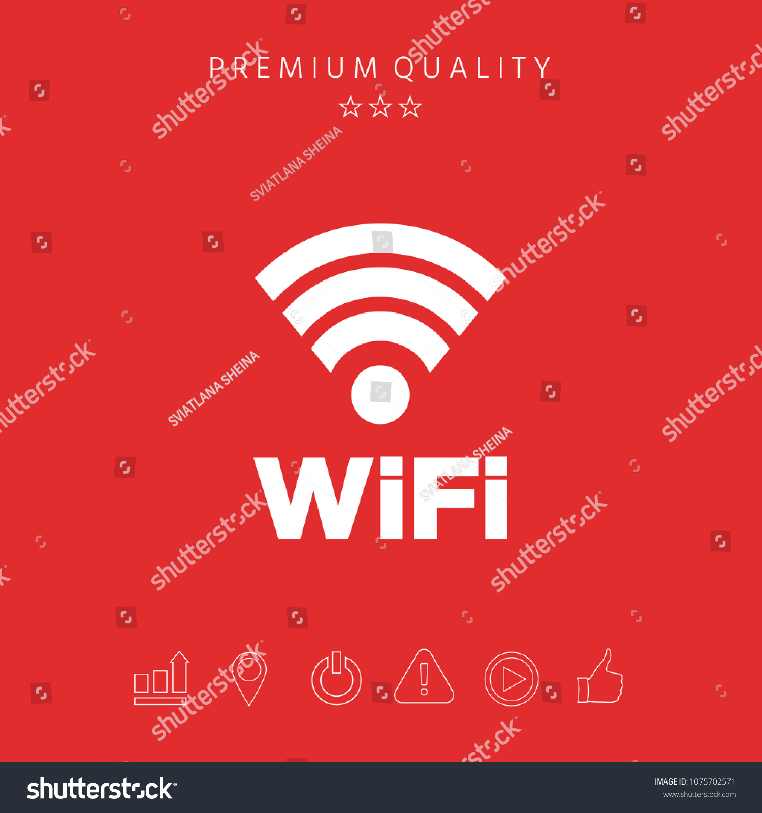 Internet Connection Symbol Icon Stock Vector (Royalty Free) 1075702571