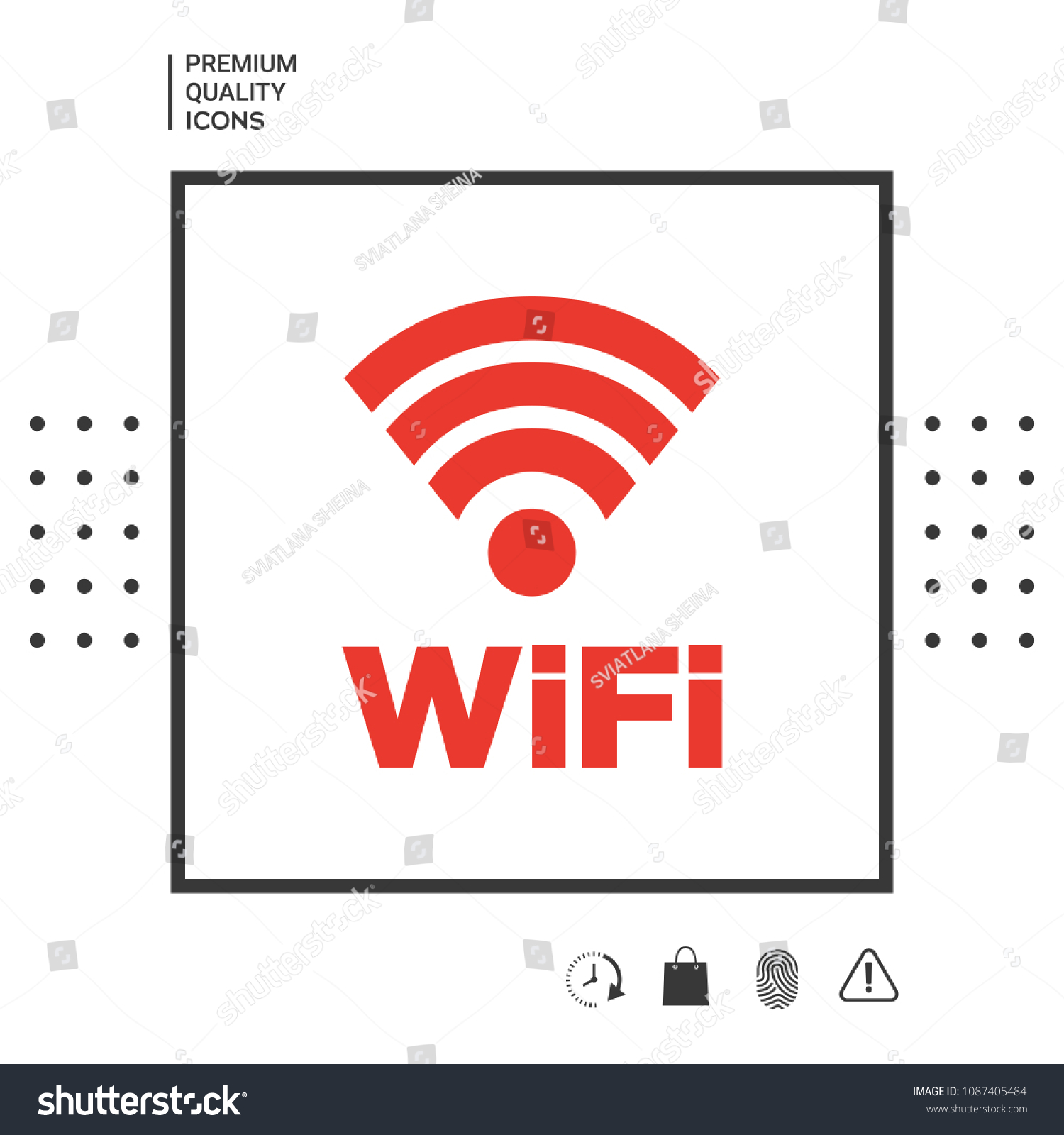 Internet Connection Symbol Icon Stock Vector (Royalty Free) 1087405484 ...
