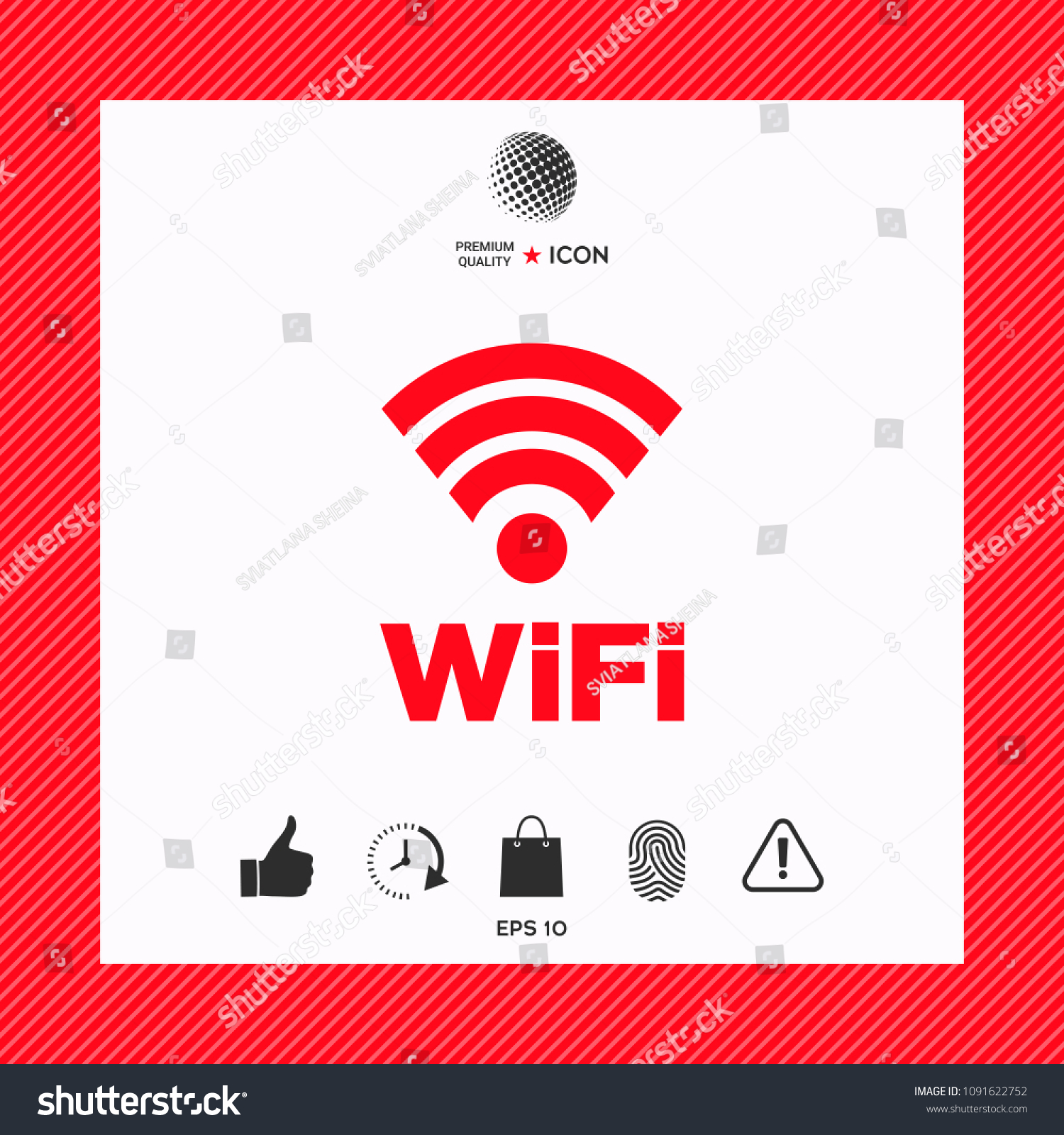 Internet Connection Symbol Icon Stock Vector (Royalty Free) 1091622752 ...