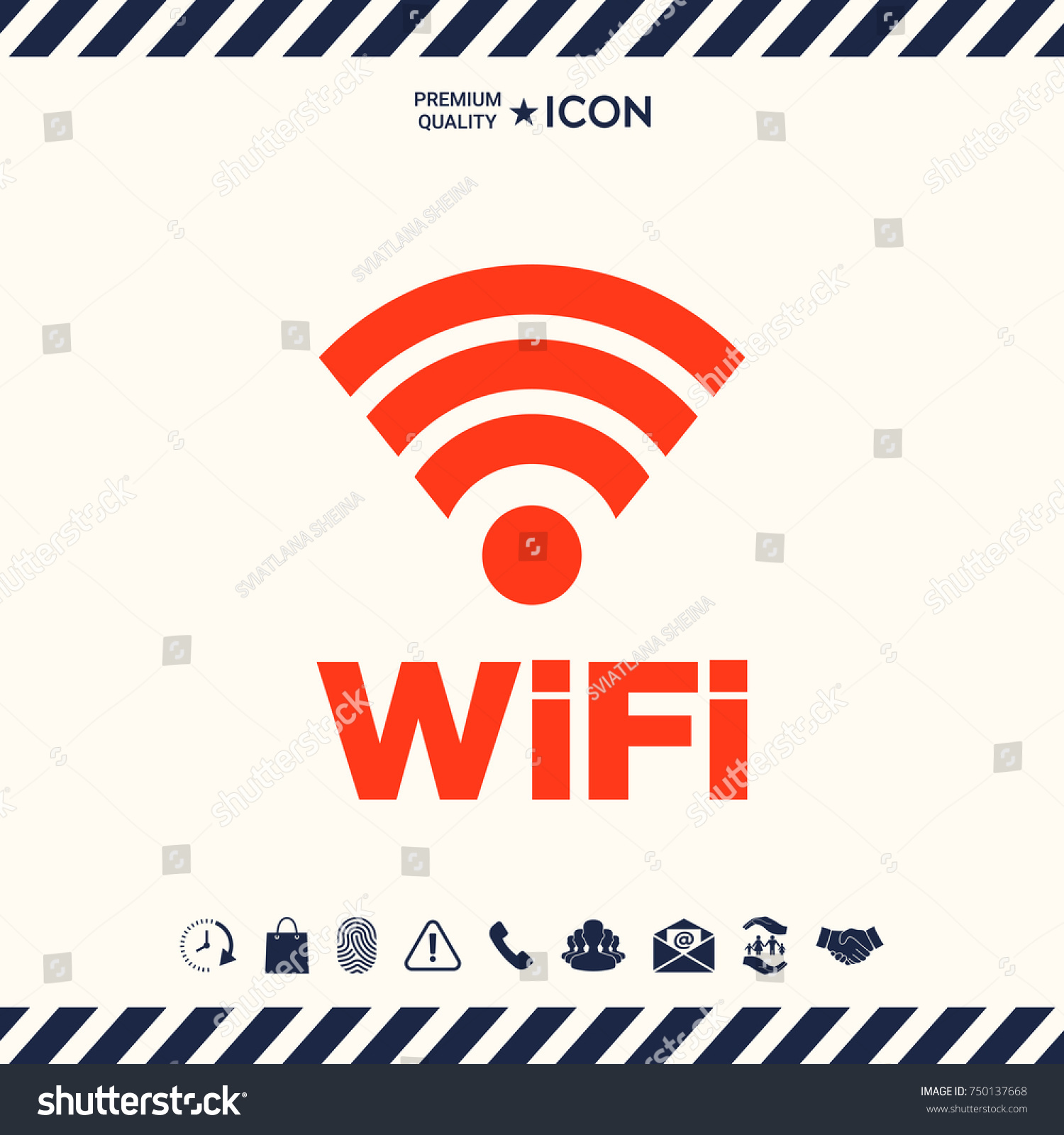 Internet Connection Symbol Icon Stock Vector (Royalty Free) 750137668 ...