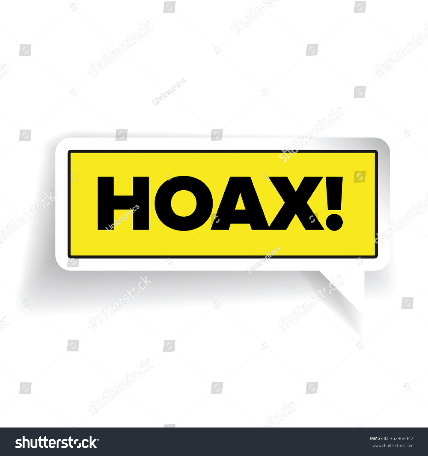 Internet Hoax Warning Label Vector Stock Vector (Royalty Free) 362864042