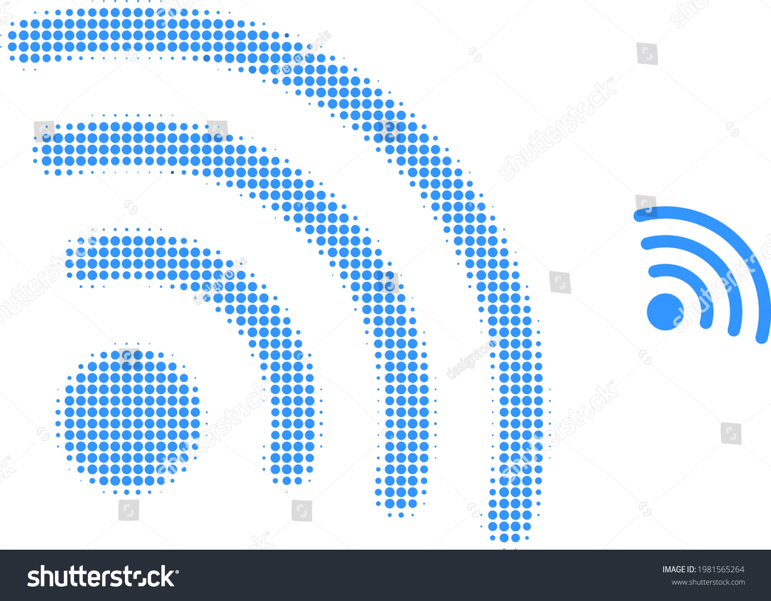 Internet Source Halftone Dot Icon Illustration Stock Vector (Royalty ...