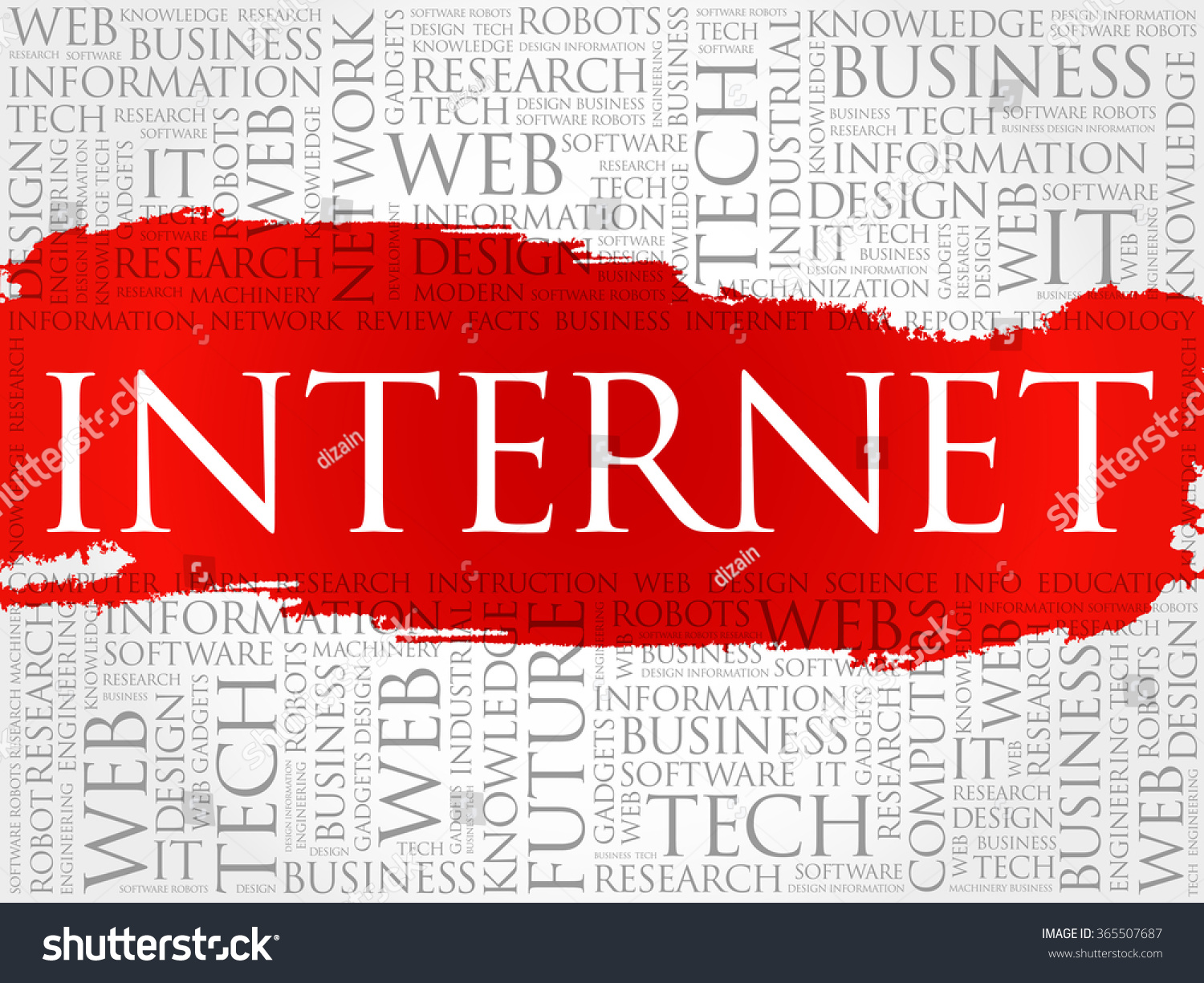 Internet Word Cloud Business Concept Stock Vector (Royalty Free ...