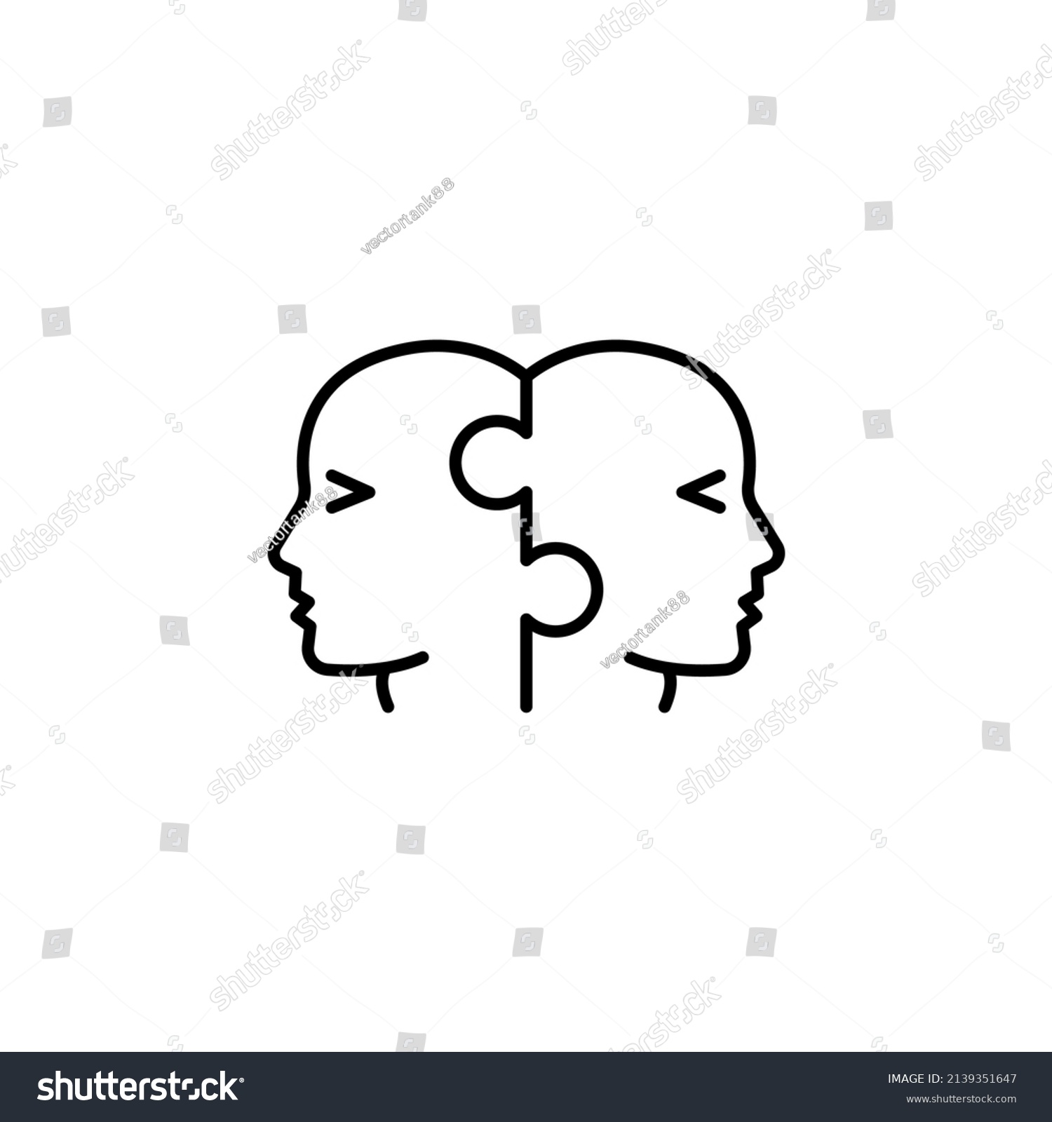 Interpersonal Relationship Icon Vector Logotype Stock Vector (Royalty ...
