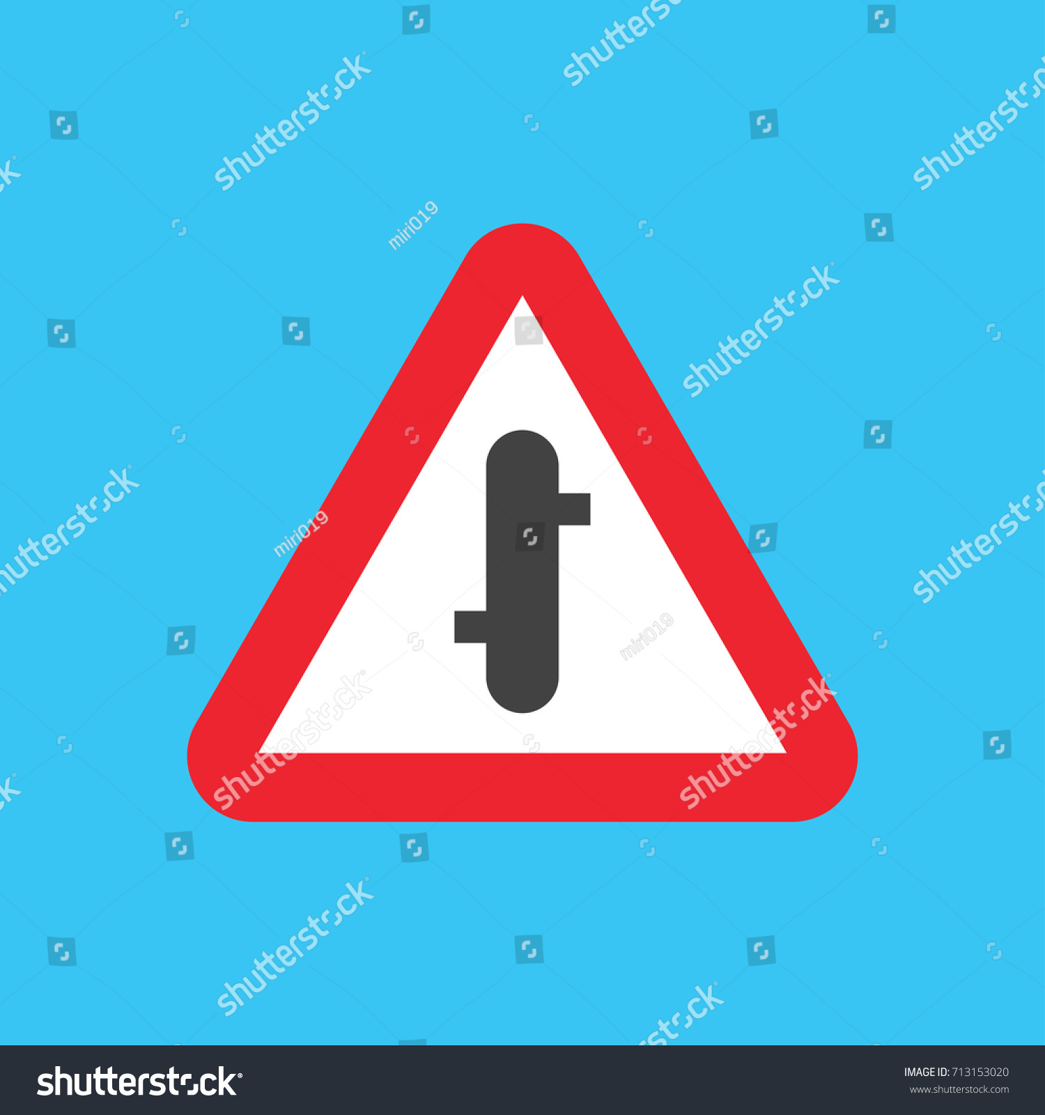 Intersection Road Sign Stock Vector (Royalty Free) 713153020