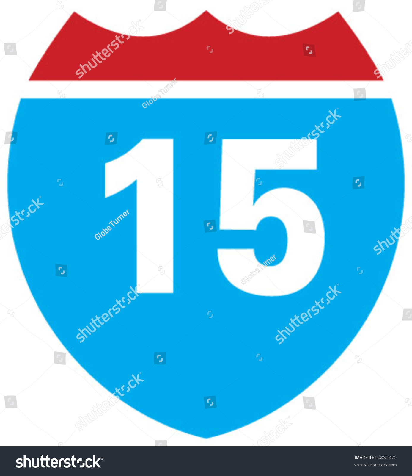 Interstate 15 Highway Sign Stock Vector (Royalty Free) 99880370 ...