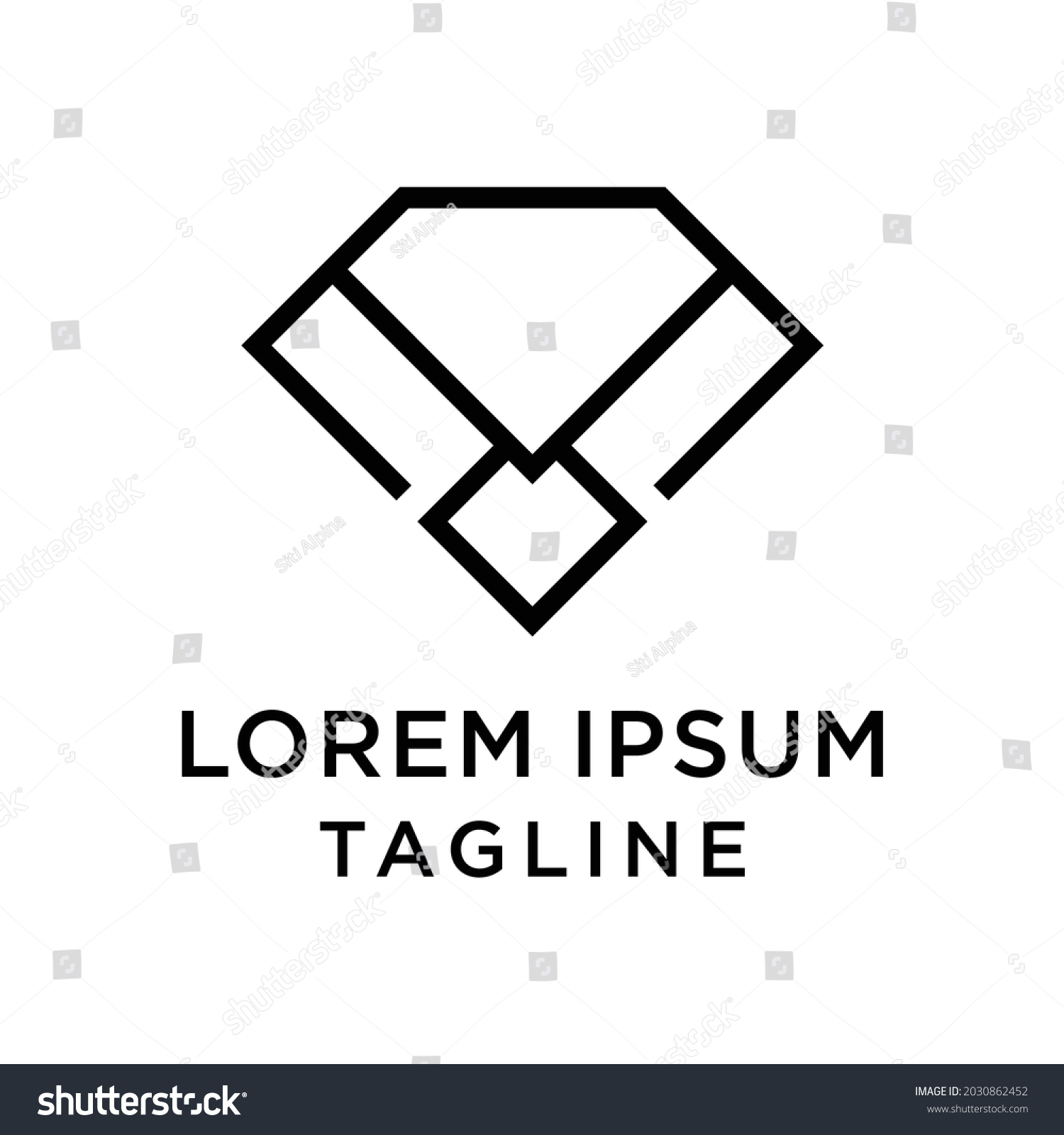 Intial M Diamond Logo Design Vector Stock Vector (Royalty Free) 2030862452