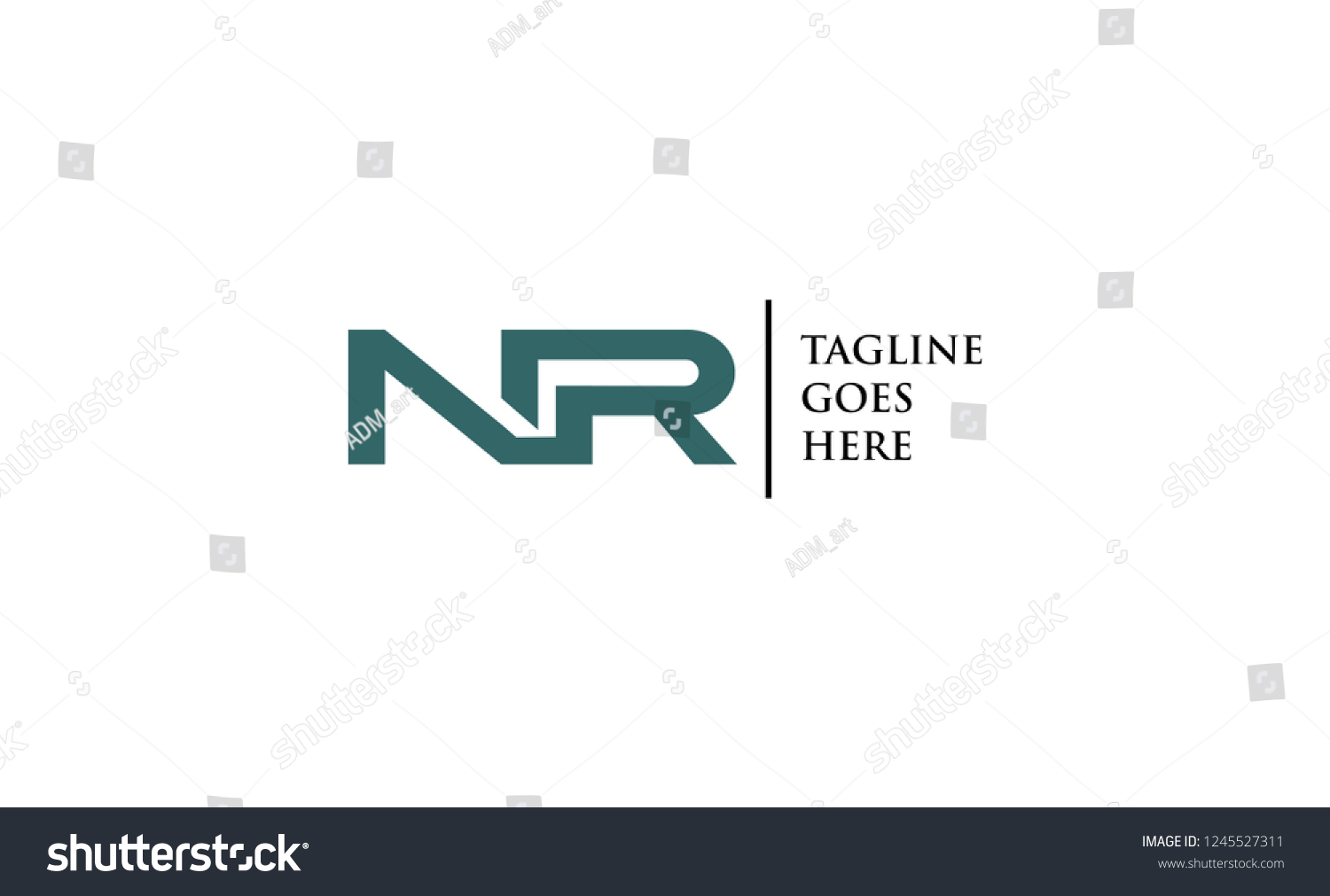 Intial Nr Icon Vector Stock Vector (Royalty Free) 1245527311 | Shutterstock