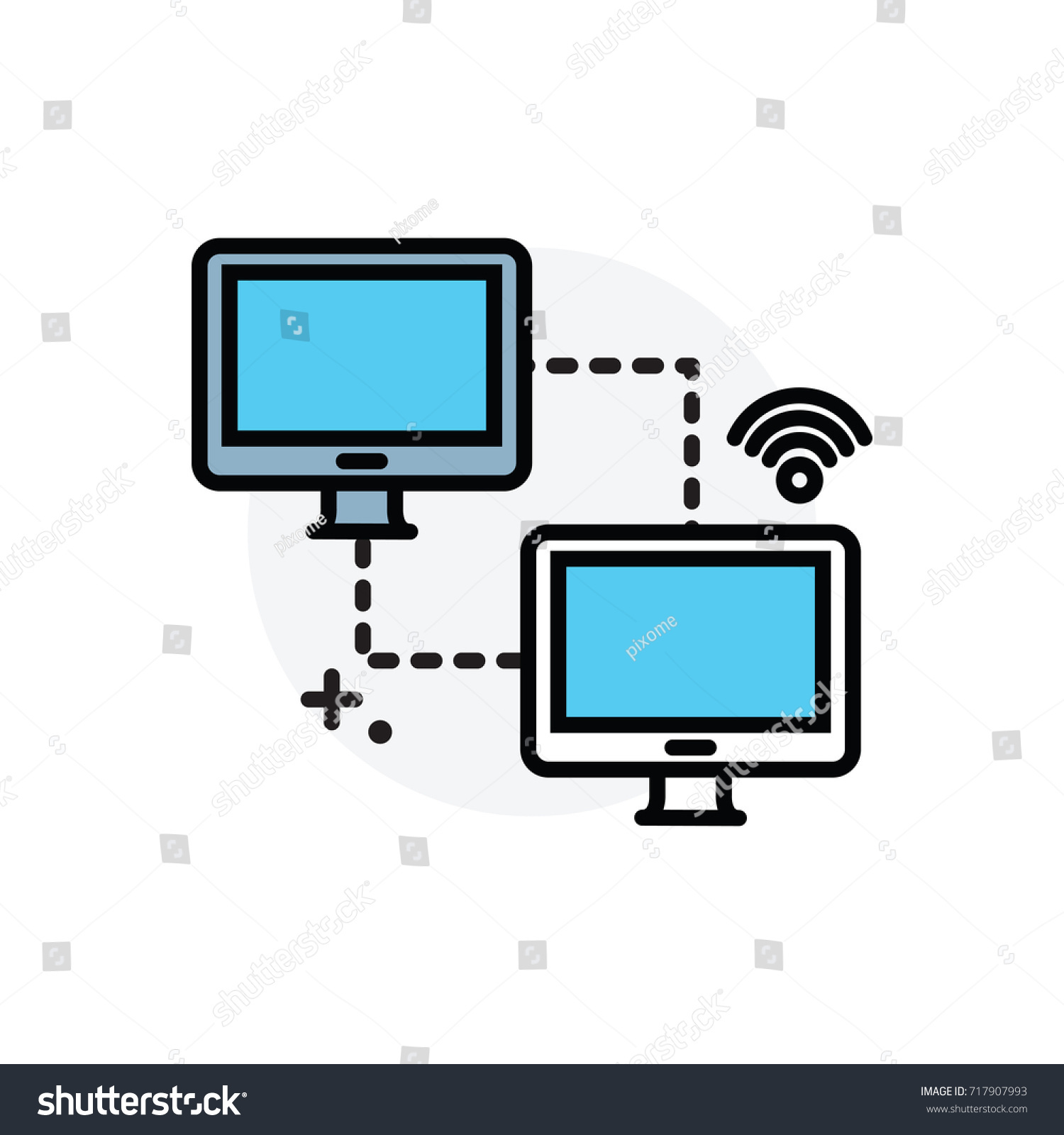 Concepto de intranet Vector de línea: vector de stock (libre de ...