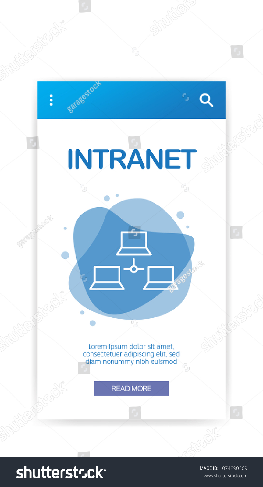 Intranet Infographic Concept: vector de stock (libre de regalías ...