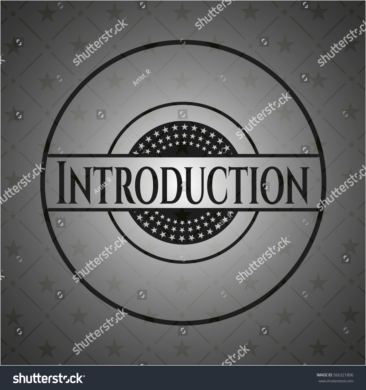 Introduction Realistic Dark Emblem Stock Vector (Royalty Free ...