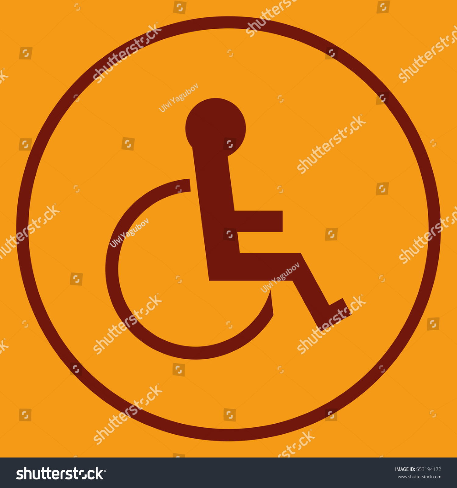 Invalid Disabled Person Icon Stock Vector (Royalty Free) 553194172 ...