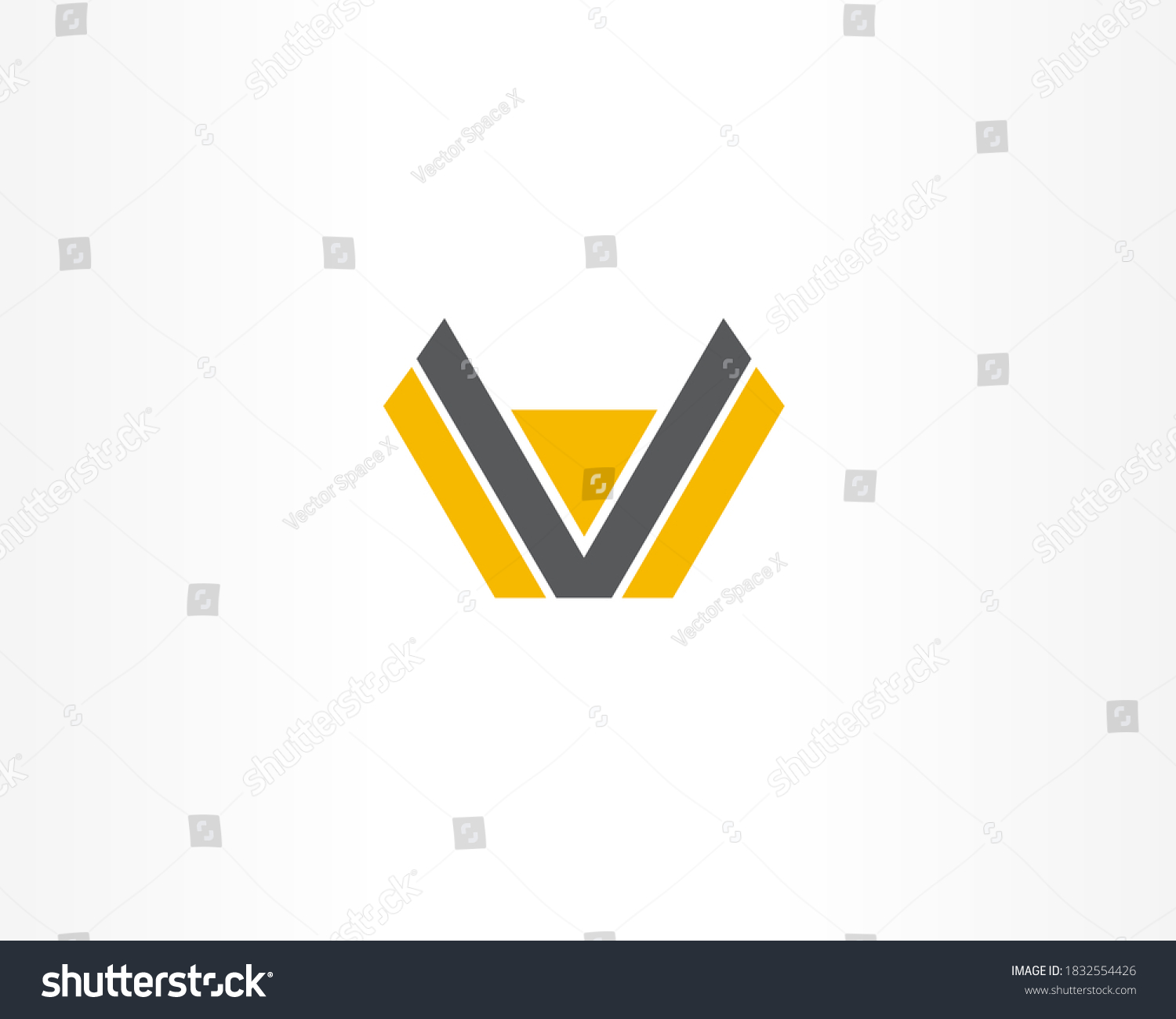 Inverted Triangle Vector Logo Design Template Stock Vector (Royalty ...