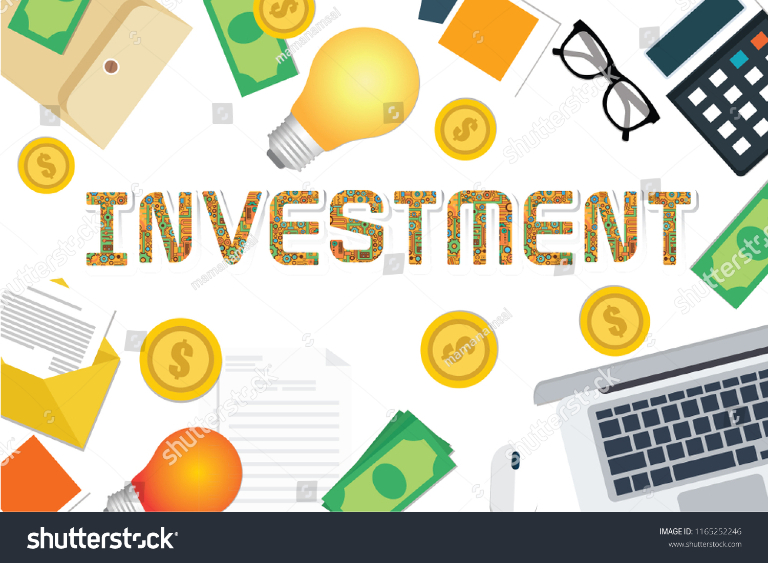 Investment Concept Vector Design Stock Vector (Royalty Free) 1165252246 ...