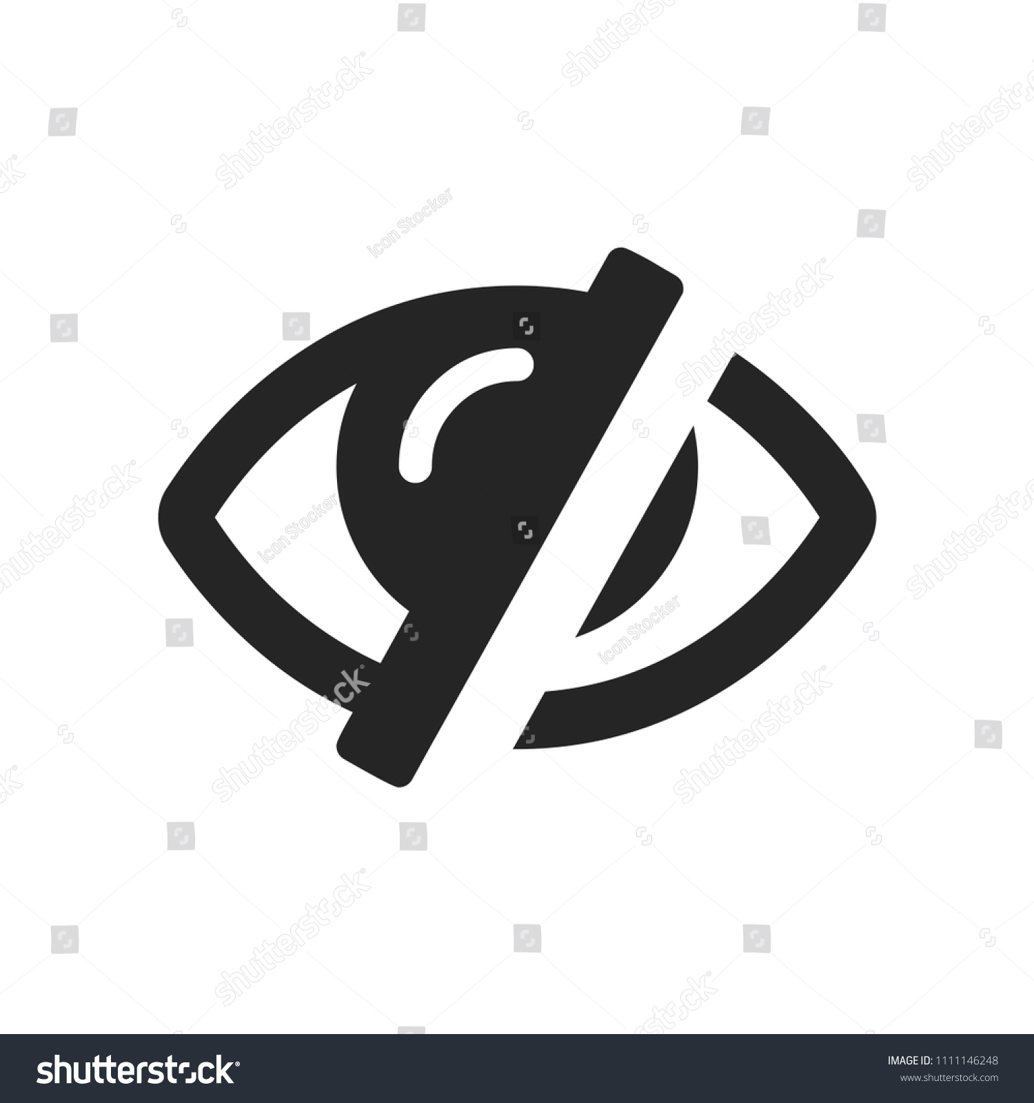 Invisible Hide Vector Icon Stock Vector (Royalty Free) 1111146248