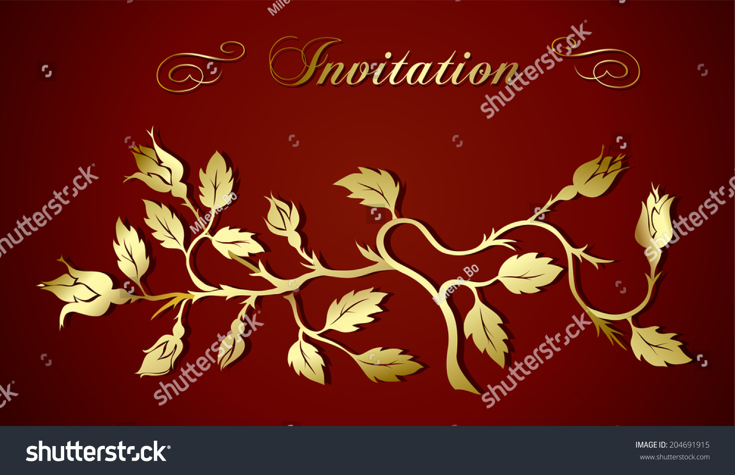 Invitation Card Stock Vector (Royalty Free) 204691915 - Shutterstock