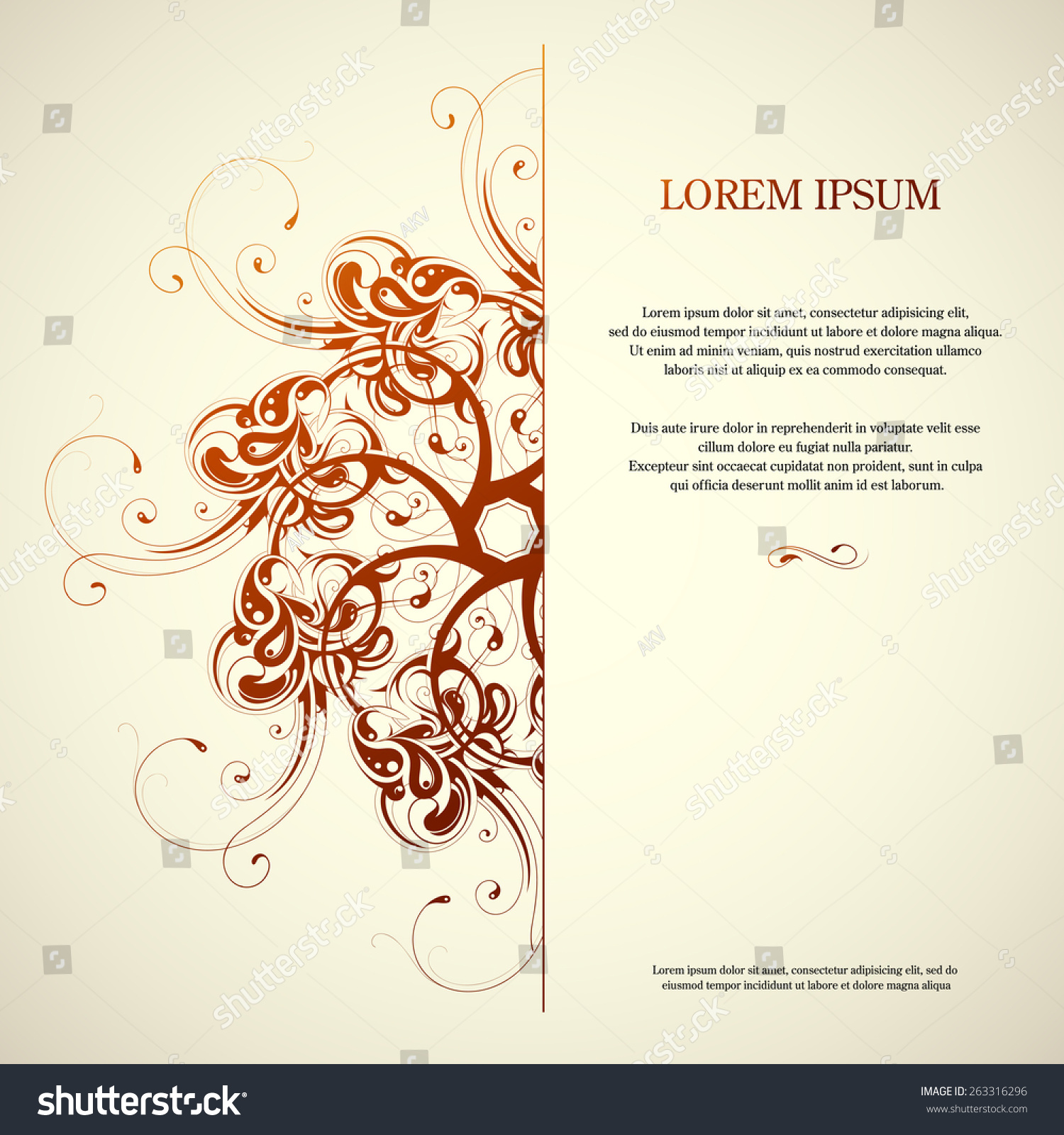 Invitation Card Design Orient Elements Stock Vector (Royalty Free ...