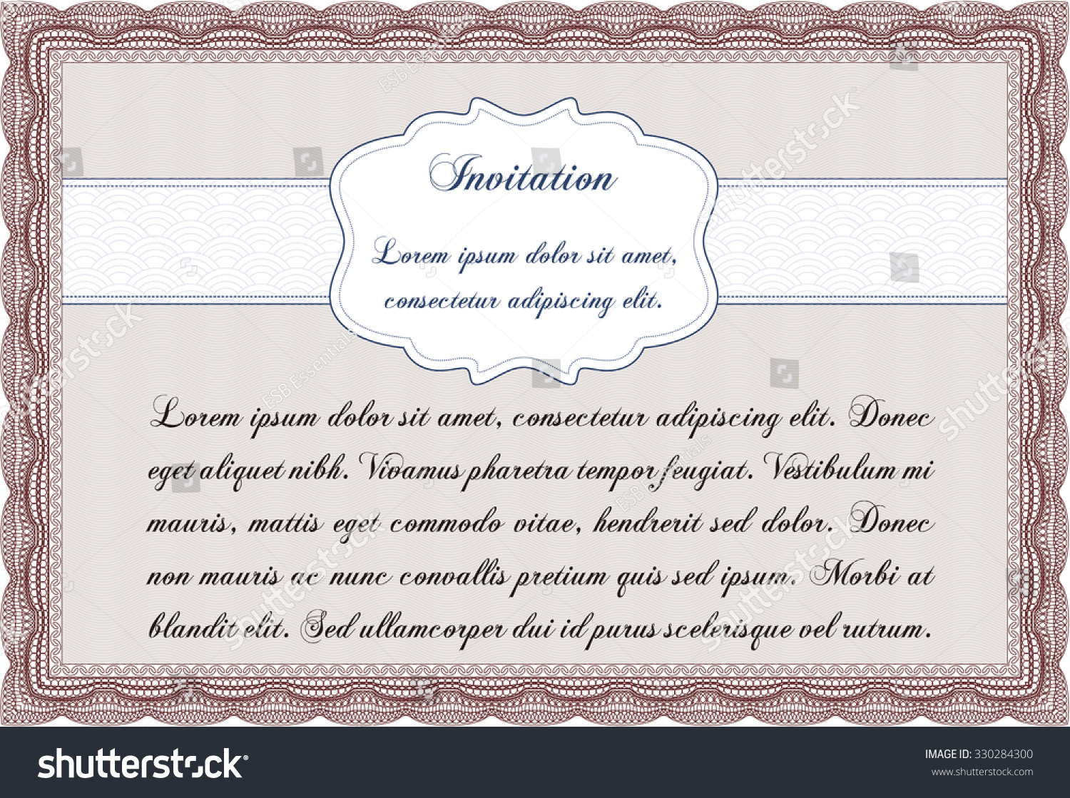 Invitation Template Background Border Framesuperior Design: เวกเตอร์ ...