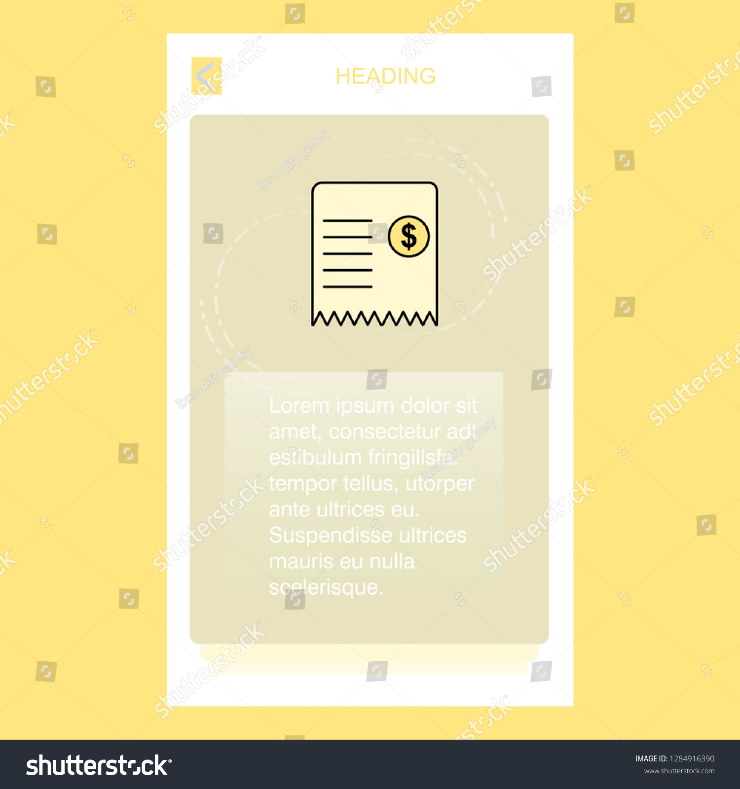 Invoice Mobile Vertical Banner Design Design Stock Vector (Royalty Free ...