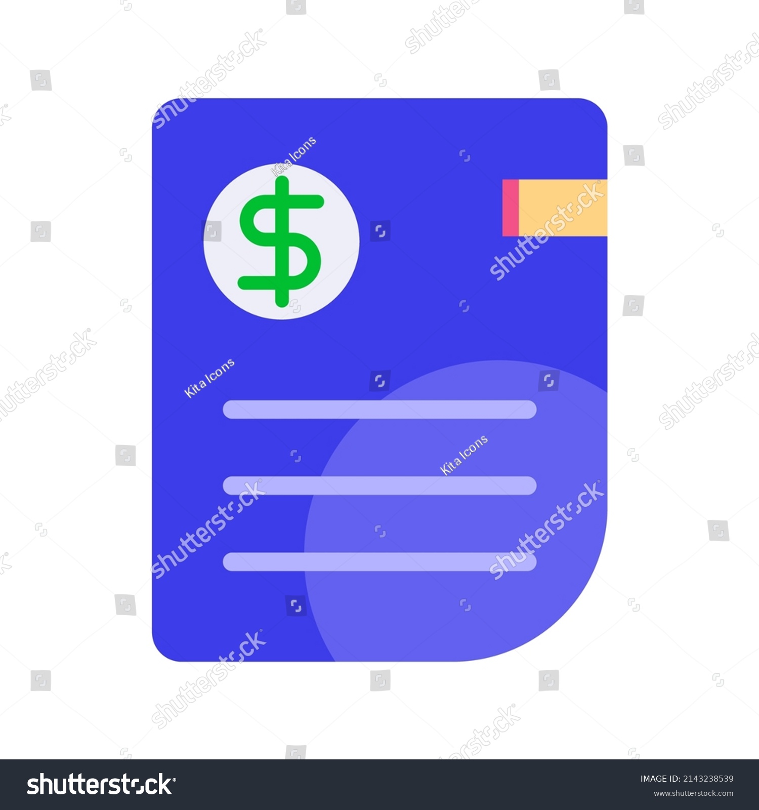 Invoice Purple Vector Icon Business Payment Stock Vector (Royalty Free ...