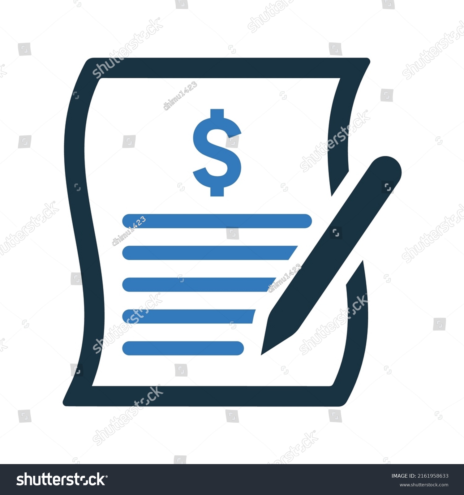 Invoice Sheet Icon Simple Editable Vector Stock Vector (Royalty Free ...