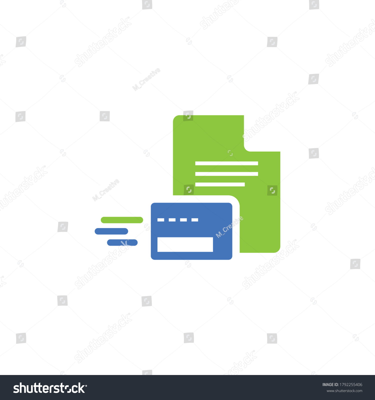Invoice Vector Icon Logo Design Stock Vector (Royalty Free) 1792255406 ...
